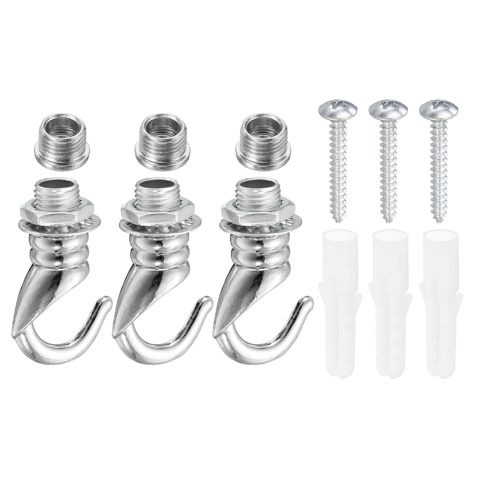 Uxcell 41mmx23mm Ceiling Hook, 3 Pack Screw Hooks Light Fixtures ...