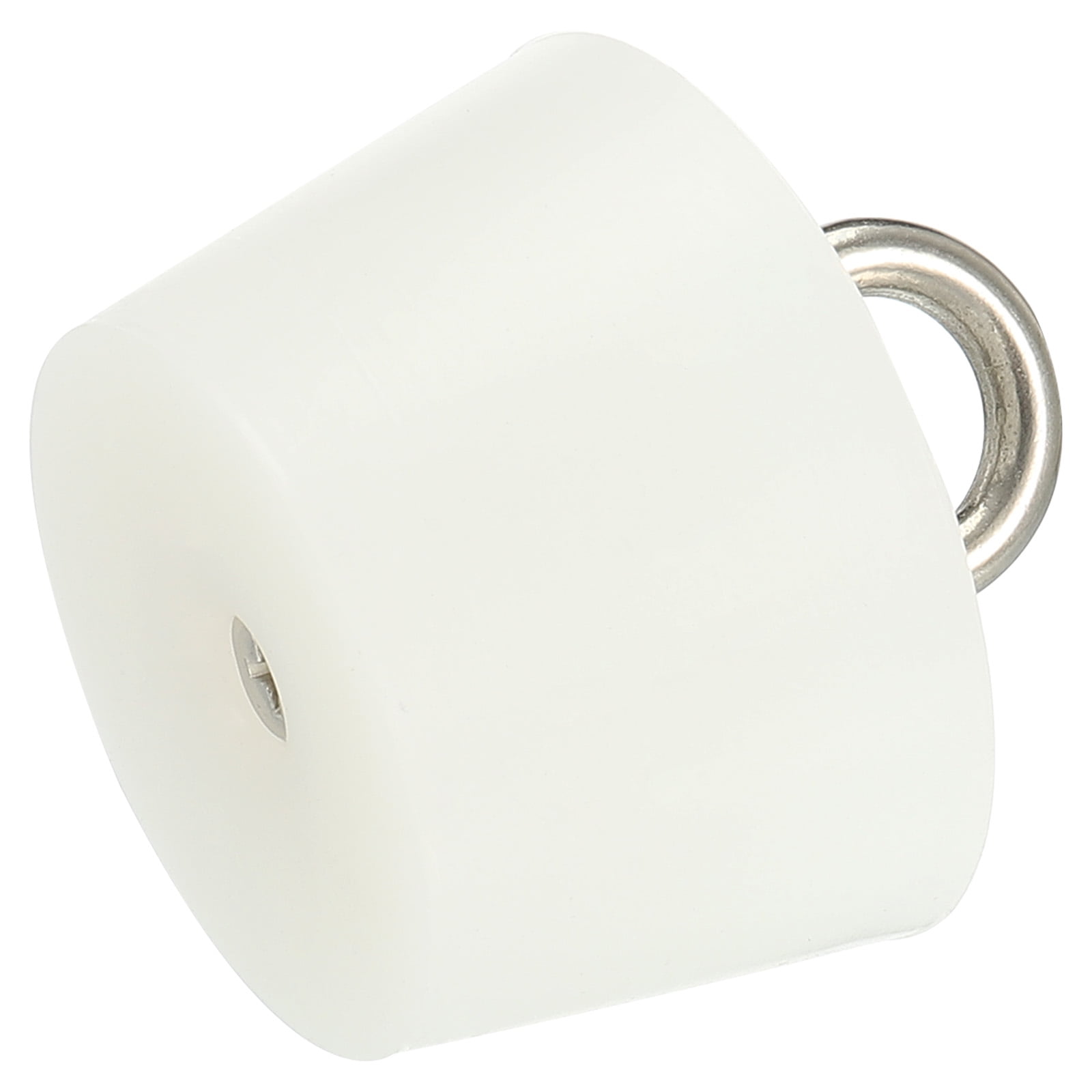 Uxcell 42mm to 53mm Silicone Rubber Tapered Plug with Ring Solid White ...