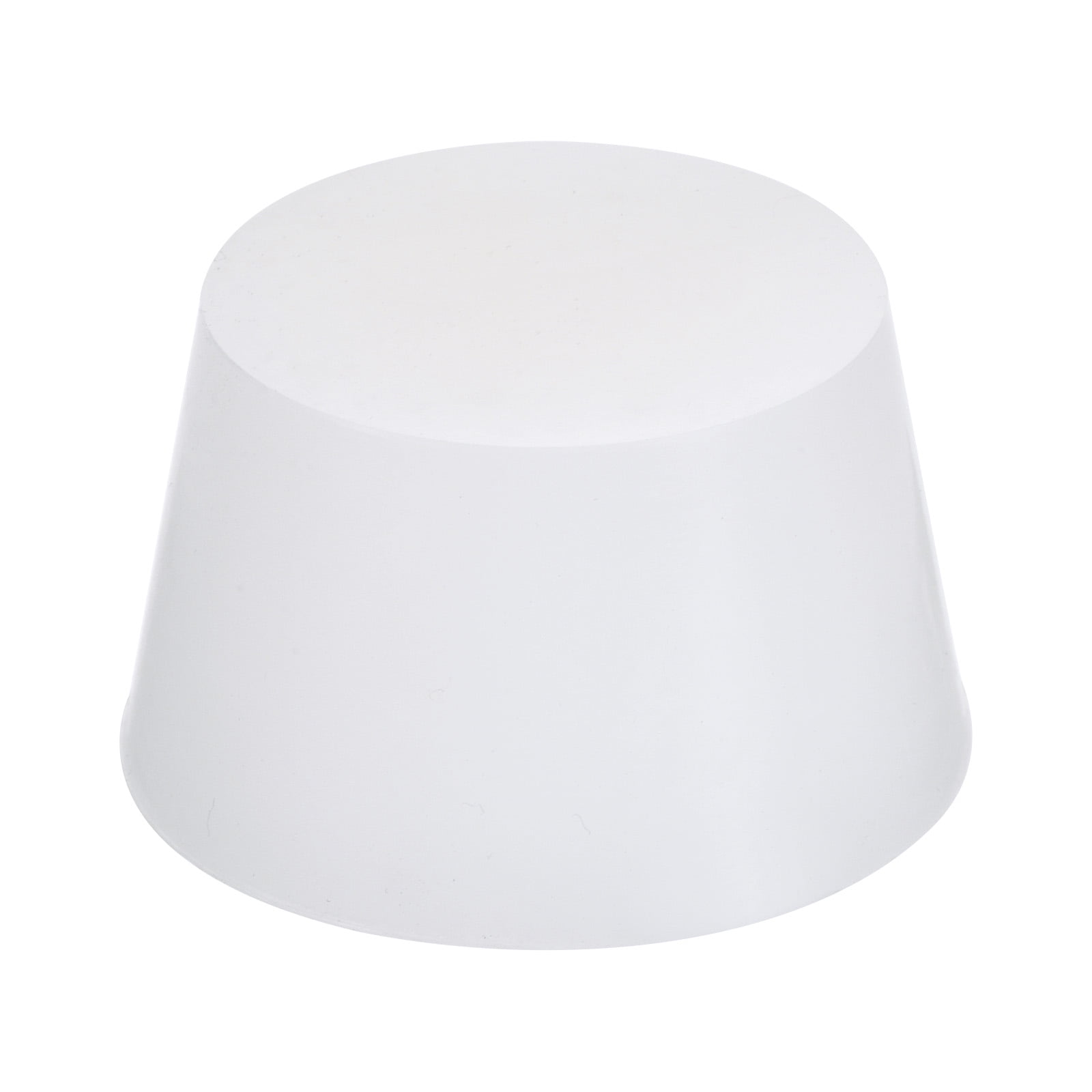 Uxcell 42mm to 53mm Solid Silicone Rubber Tapered Plug White for Powder ...