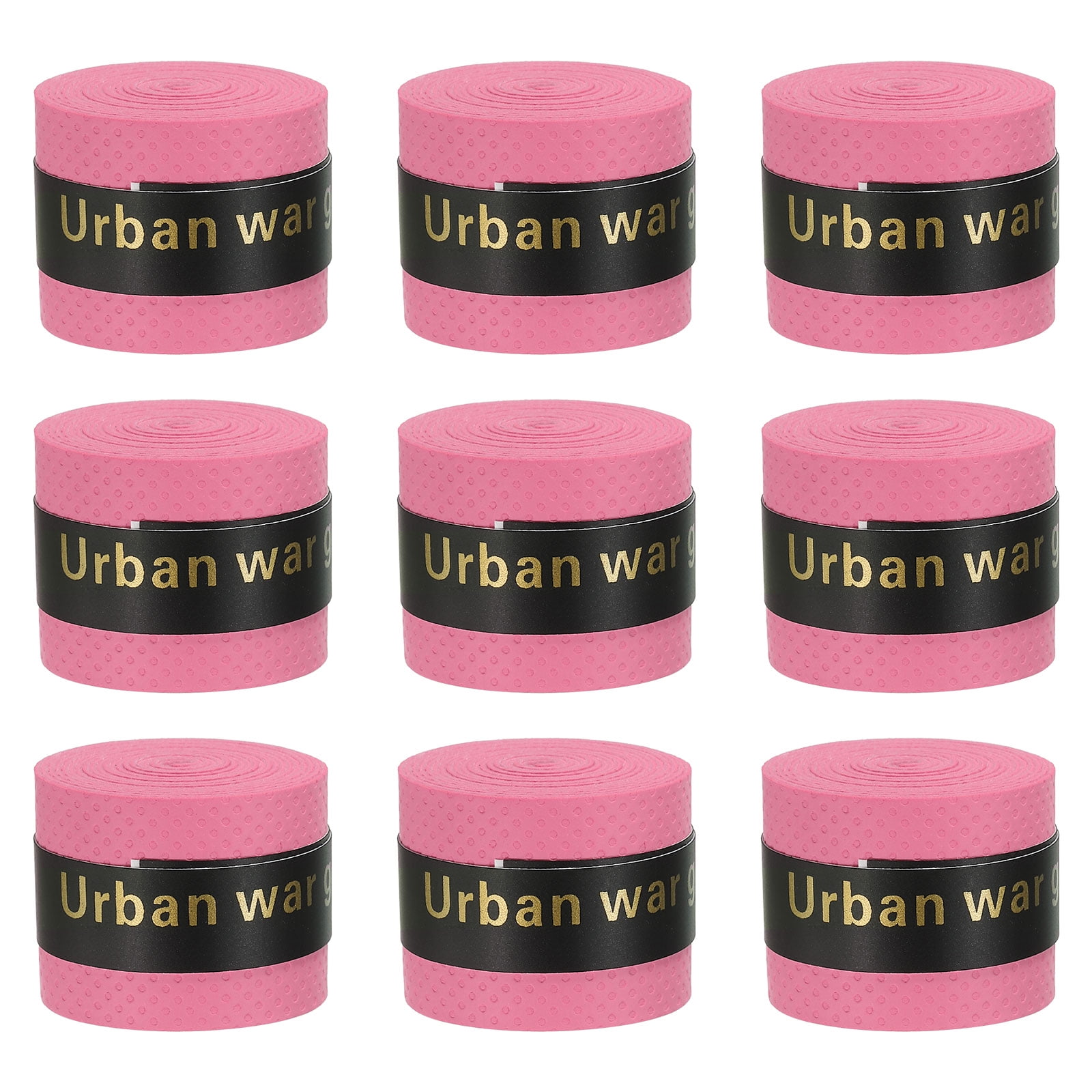 Uxcell 43.3" Round Groove Non-Slip PU Tennis Racket Overgrip Tape Wraps ...