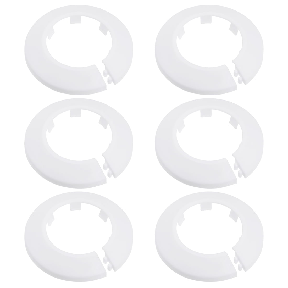 Uxcell 43-44mm PP Plastic Water Pipe Cover Decoration 6 Pack White ...