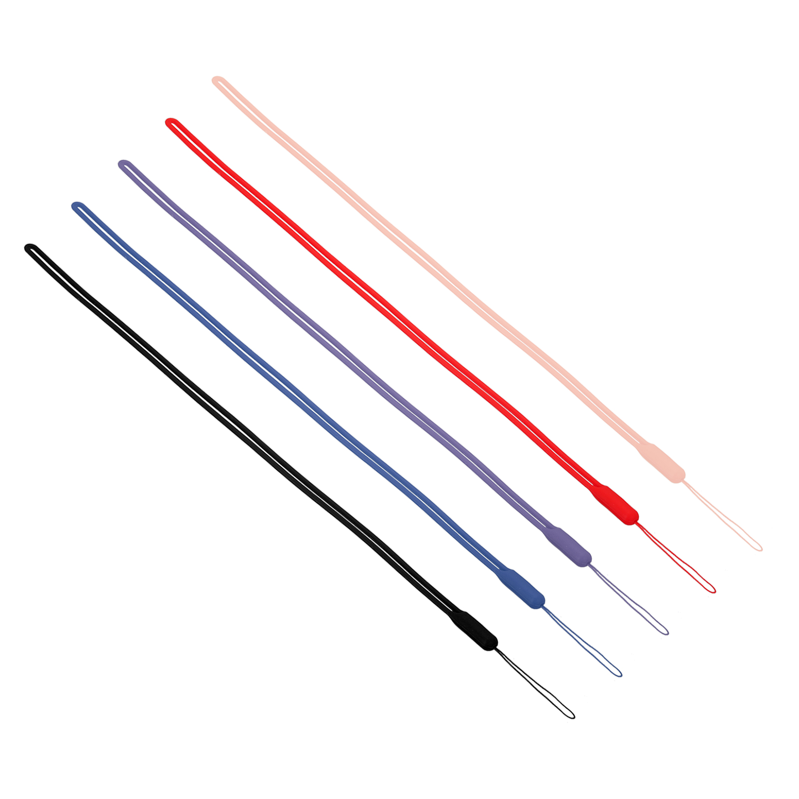 Uxcell 43cm Silicone Wrist Strap Lanyards, 5 Pcs Long Soft Lanyard ...