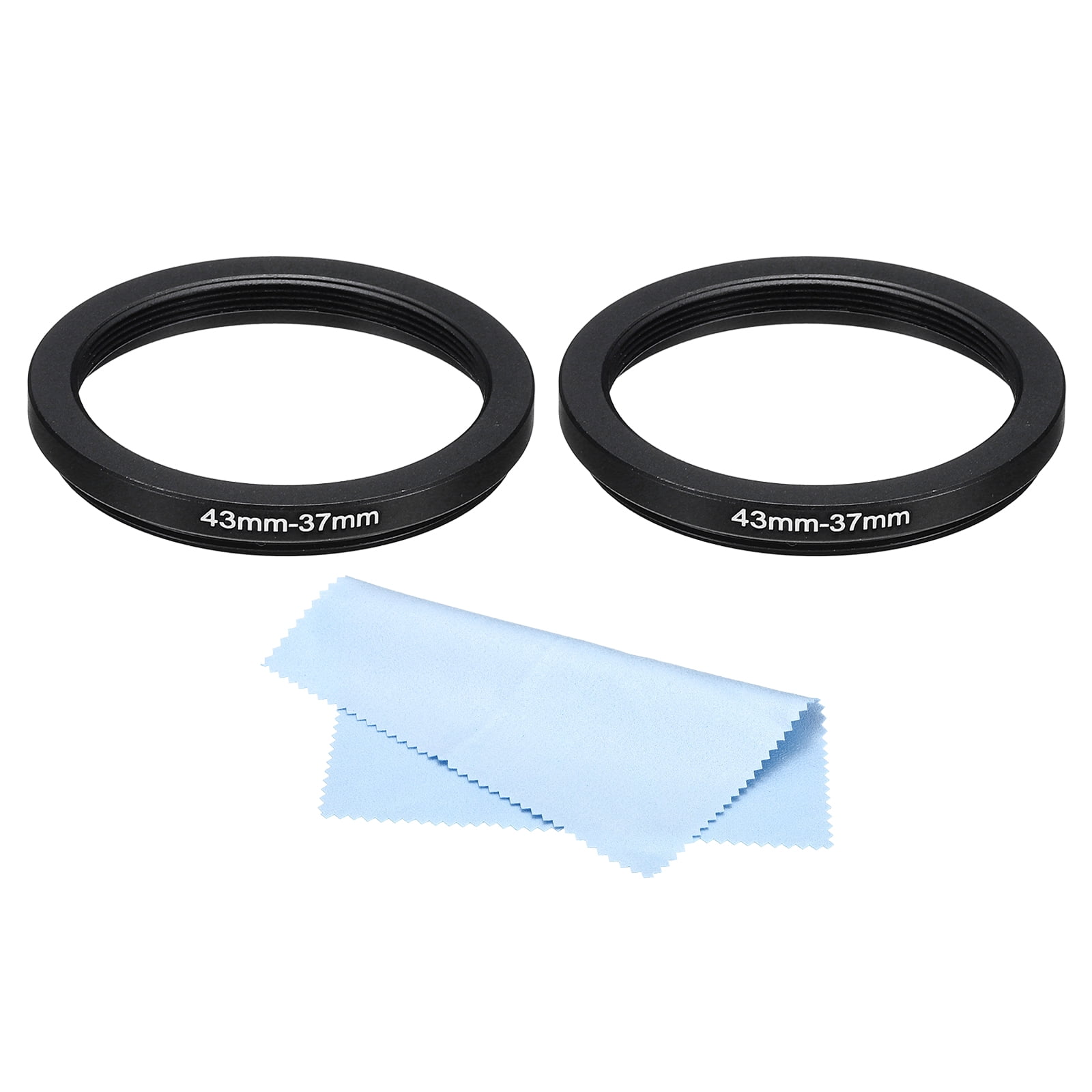 Uxcell 43mm-37mm Step Down Ring with Cleaning Cloth, 2 Pack Camera Lens ...