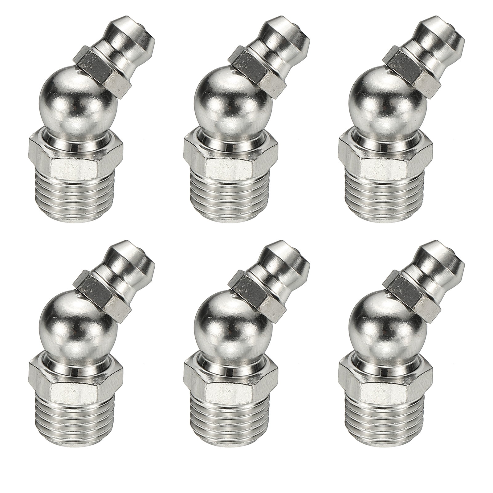 Uxcell 45 Degree Grease Fittings, M10 x 1mm Thread Hydraulic Grease ...