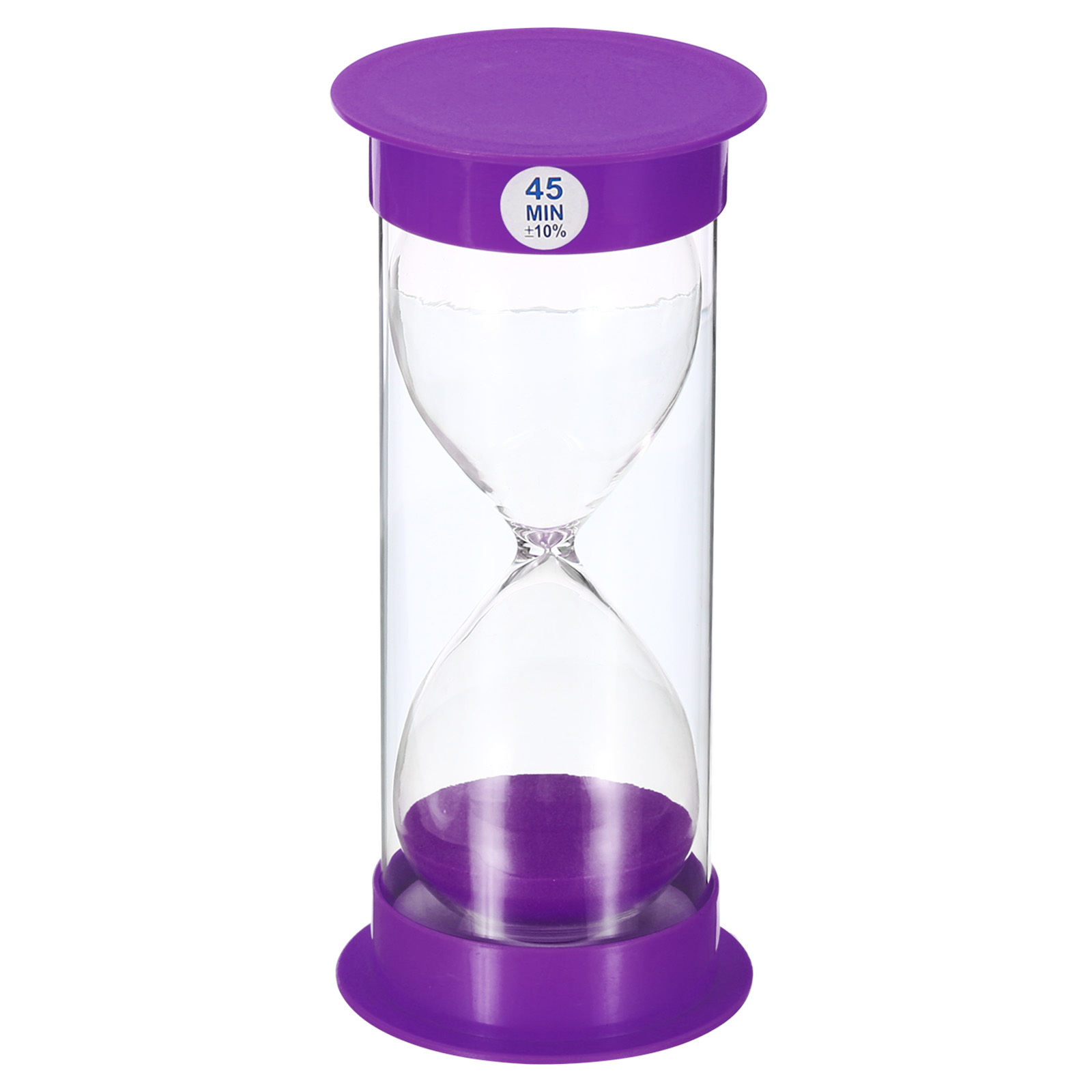 Uxcell 45 Min Sand Timer, Round with Plastic Cover, Count Down Sand ...