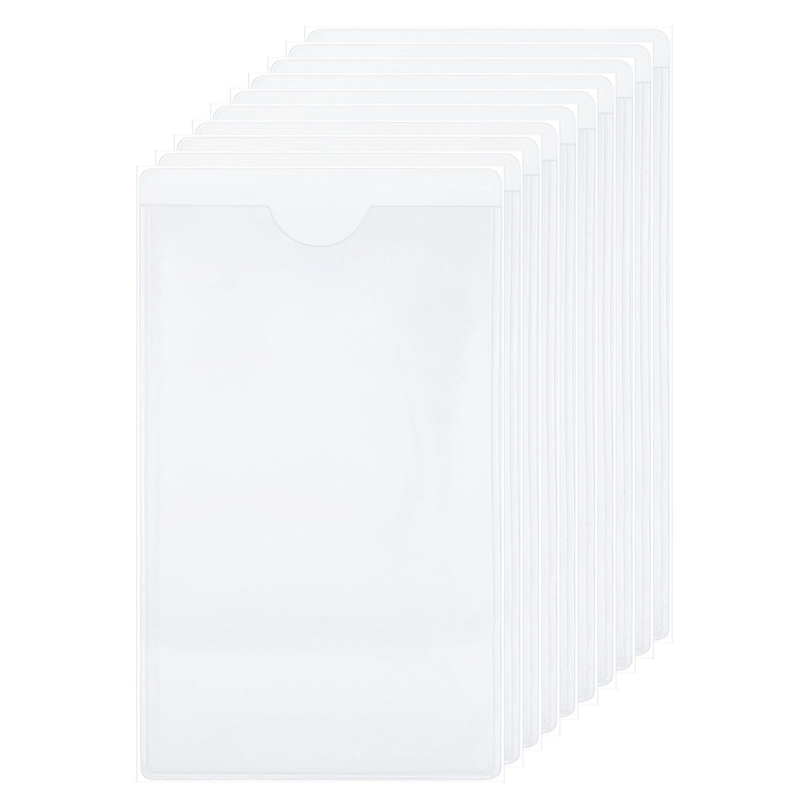 Uxcell 45 Pcs Self Adhesive Index Card Pockets with Top Open, 2.8" x 4. ...