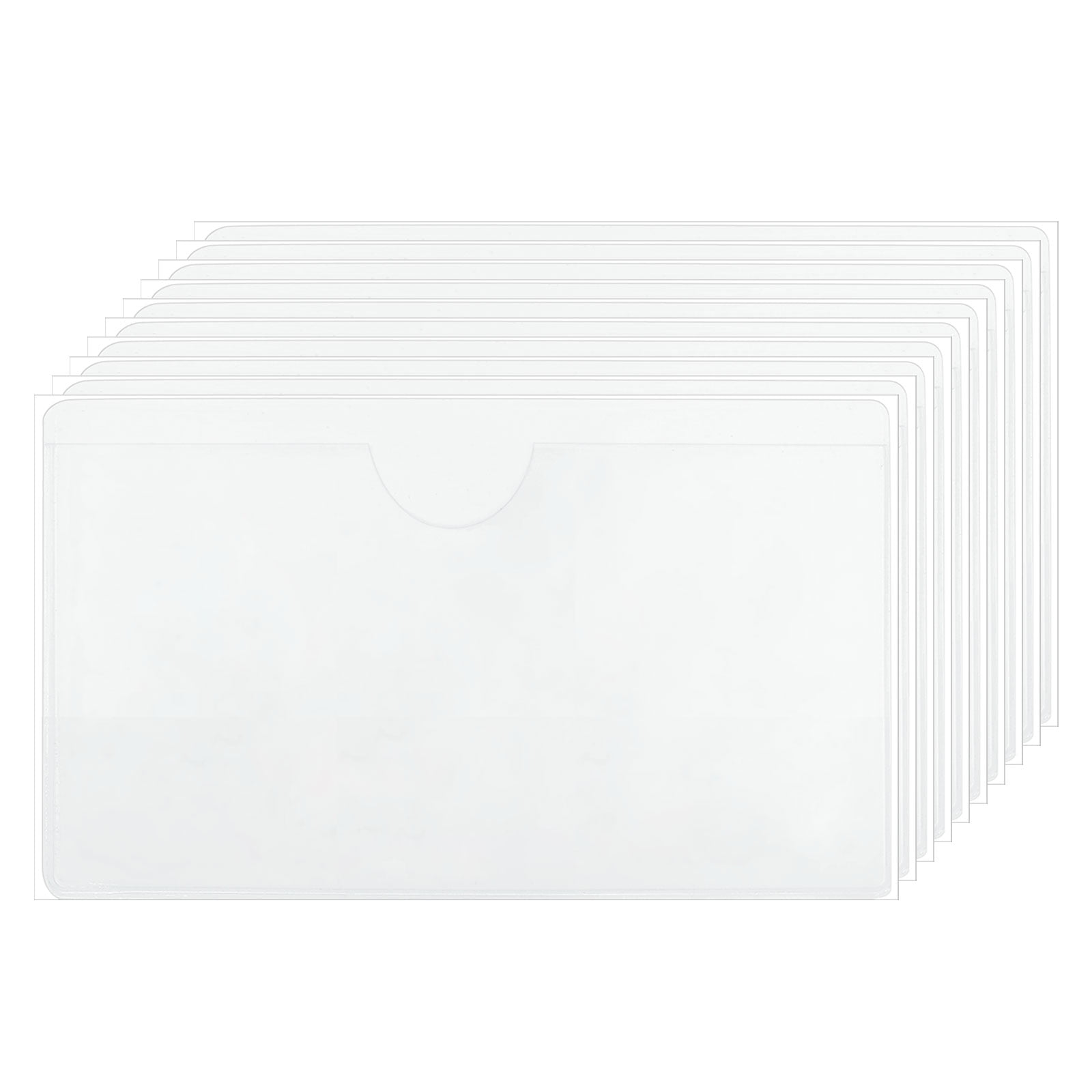 Uxcell 45 Pcs Self Adhesive Index Card Pockets with Top Open, 3.3" x 2. ...