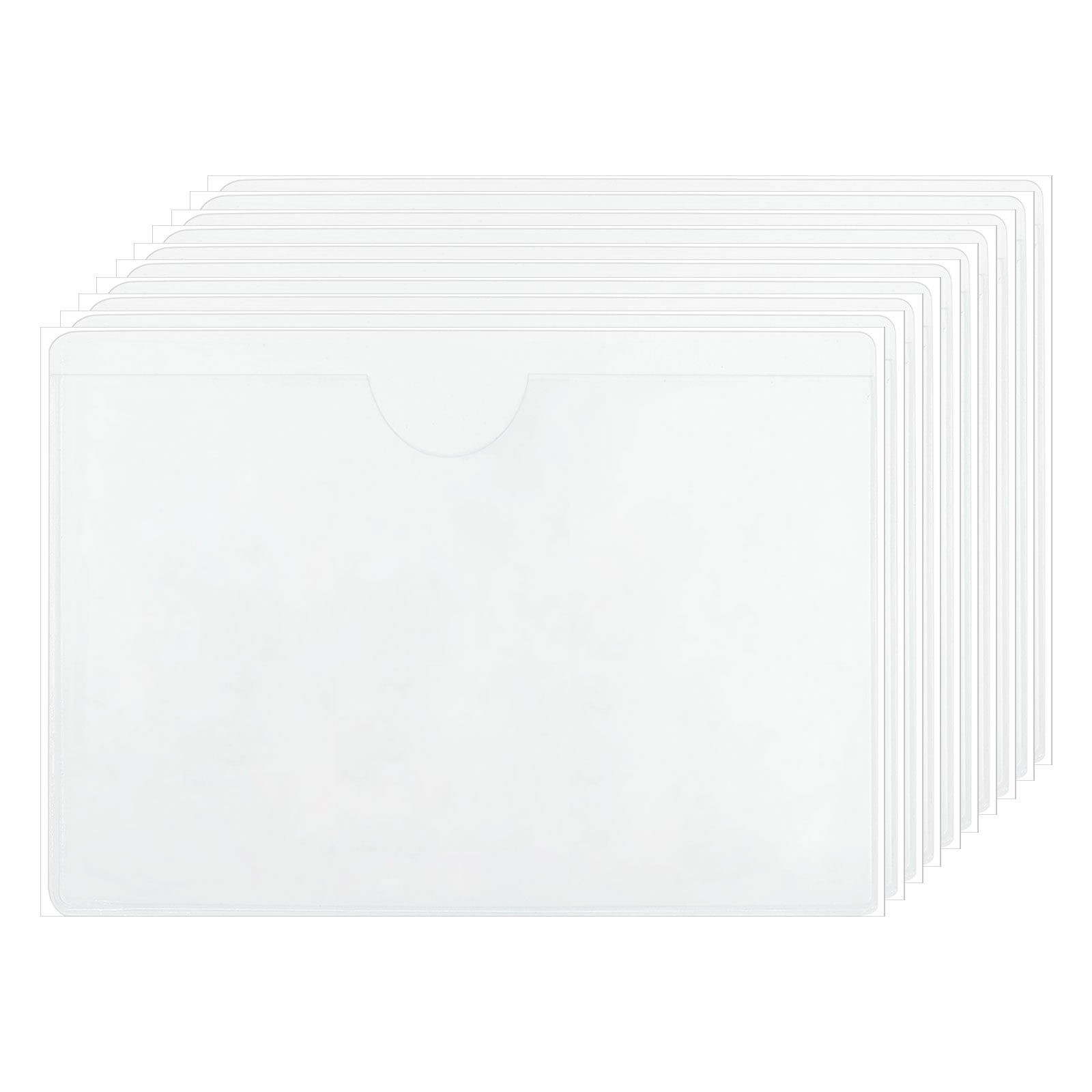 Uxcell 45 Pcs Self Adhesive Index Card Pockets with Top Open, 5.9" x 3. ...