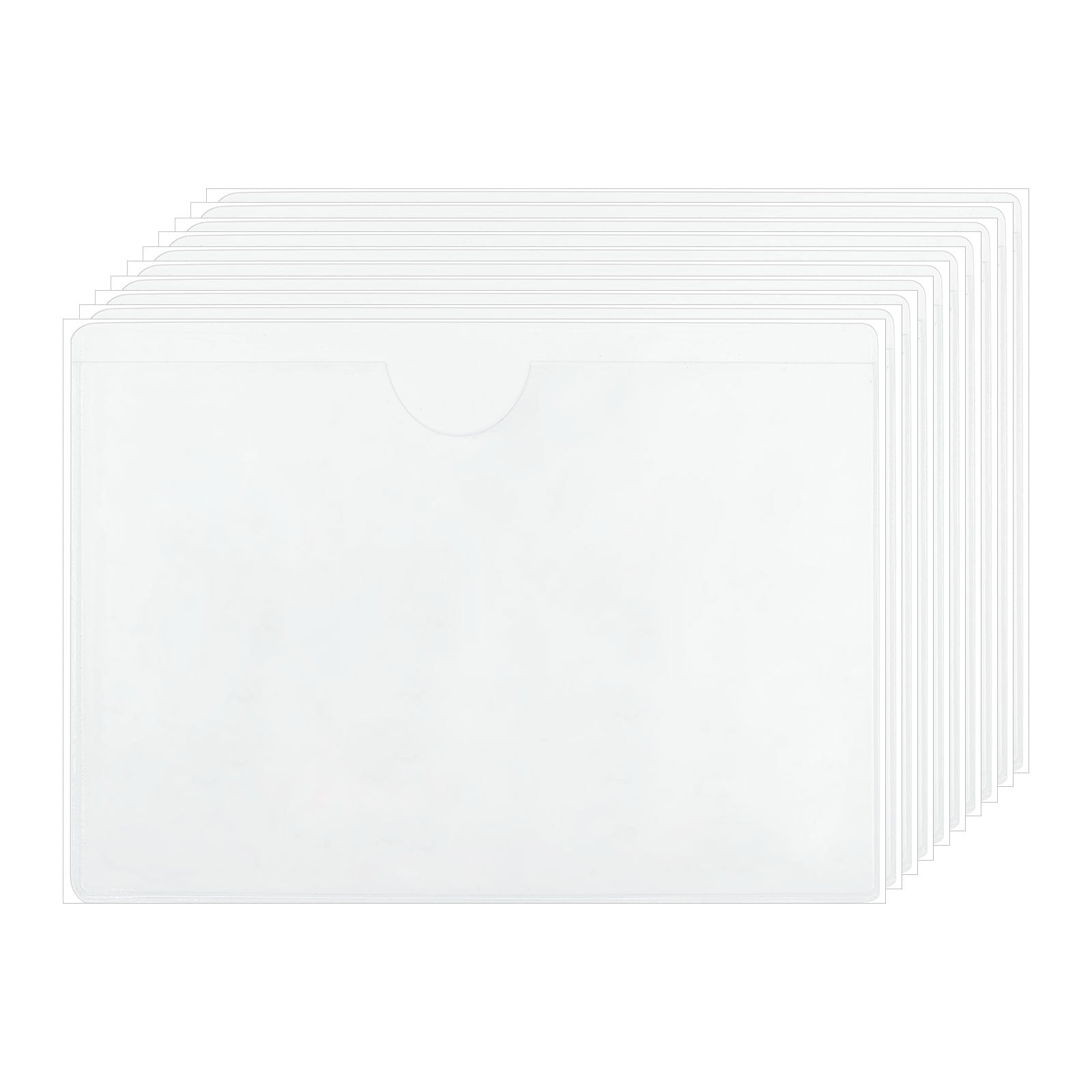 Uxcell 45 Pcs Self Adhesive Index Card Pockets with Top Open, 6.3" x 4. ...