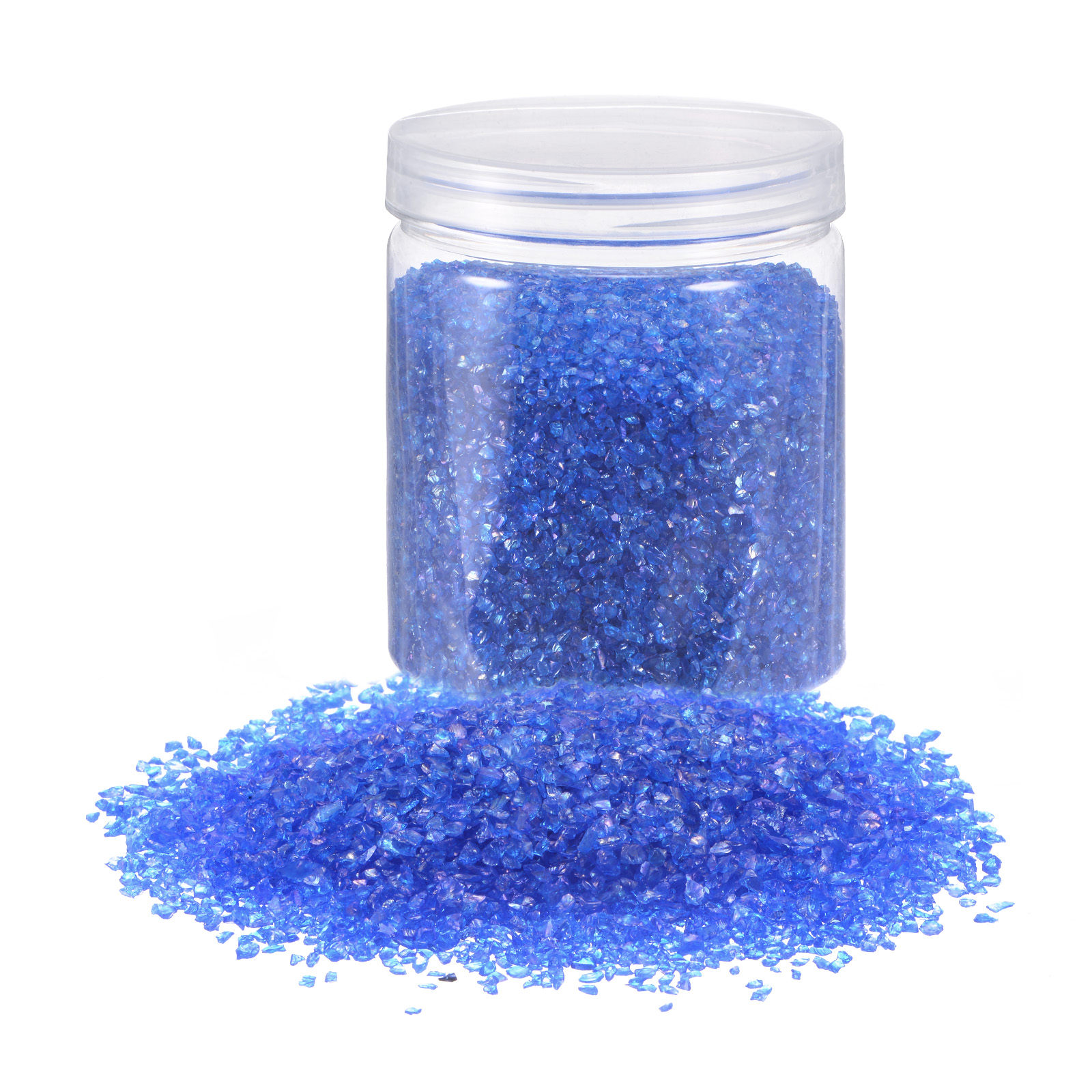 Uxcell 454g Crushed Glass Chips 3-6mm Irregular Broken Sprinkles Chunky ...