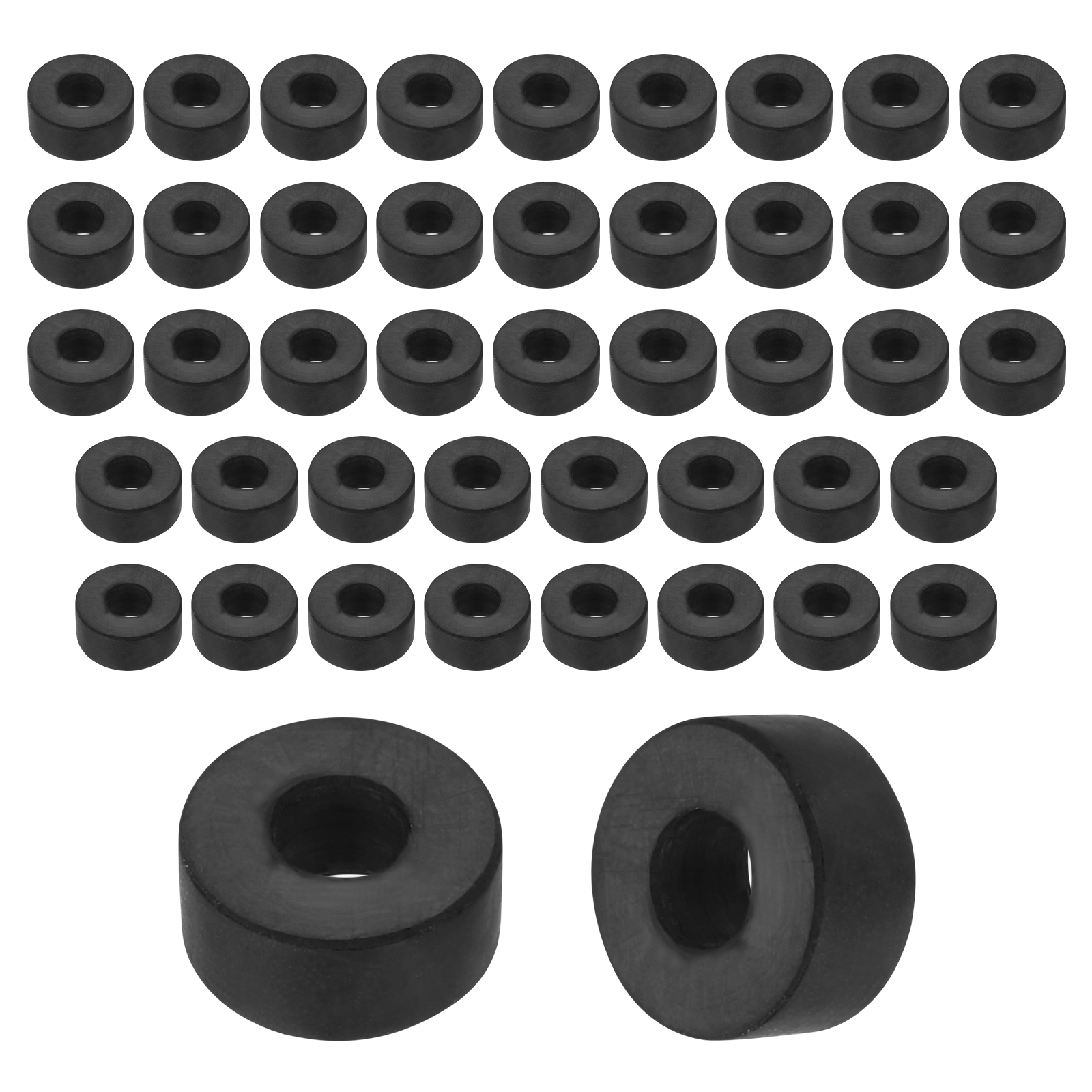 Uxcell 45Pcs Rubber Spacers, 0.47"OD x 0.16" ID Round Anti Vibration ...