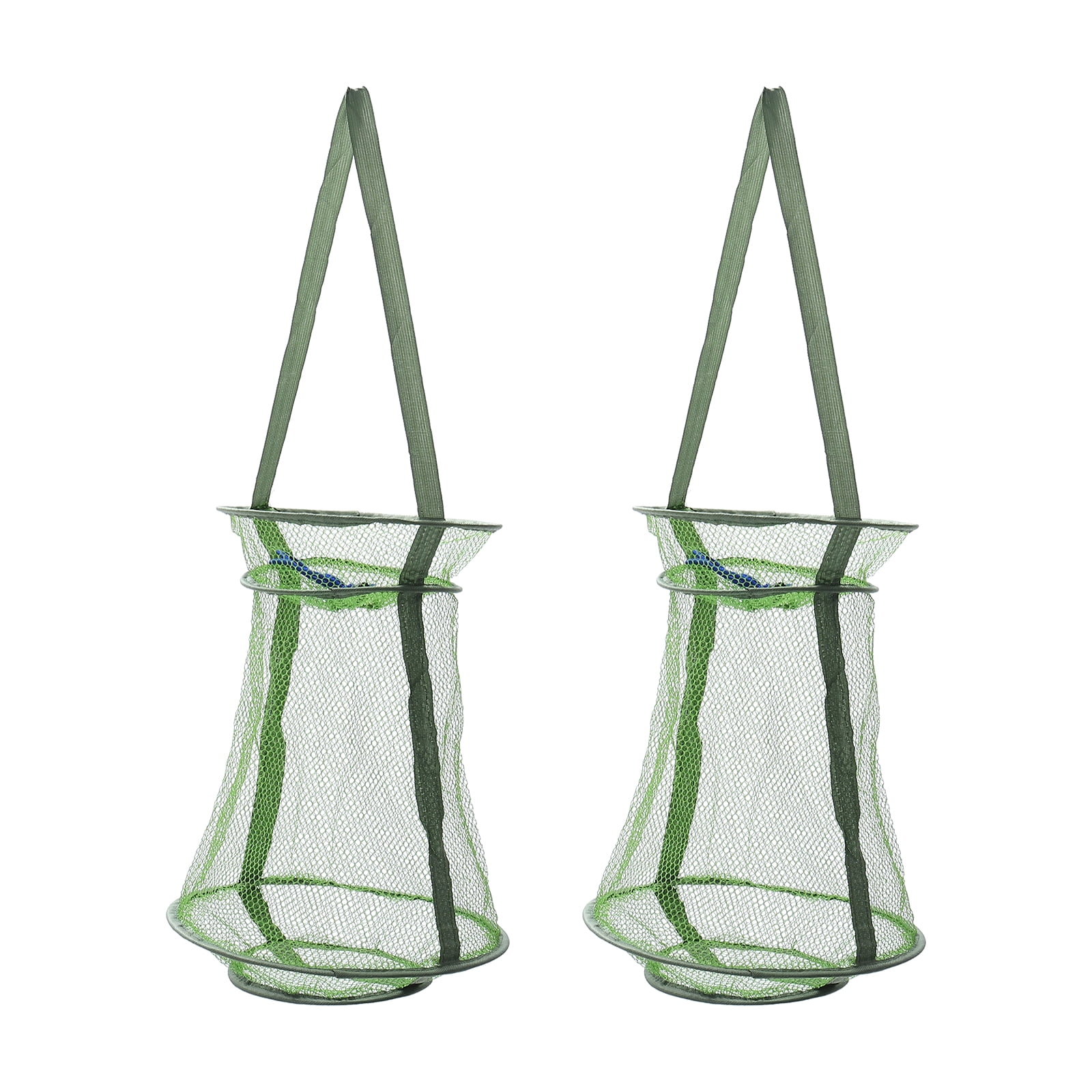 Uxcell 45cm/18" Fishing Keep Net Collapsible Fish Basket Mesh Nylon ...