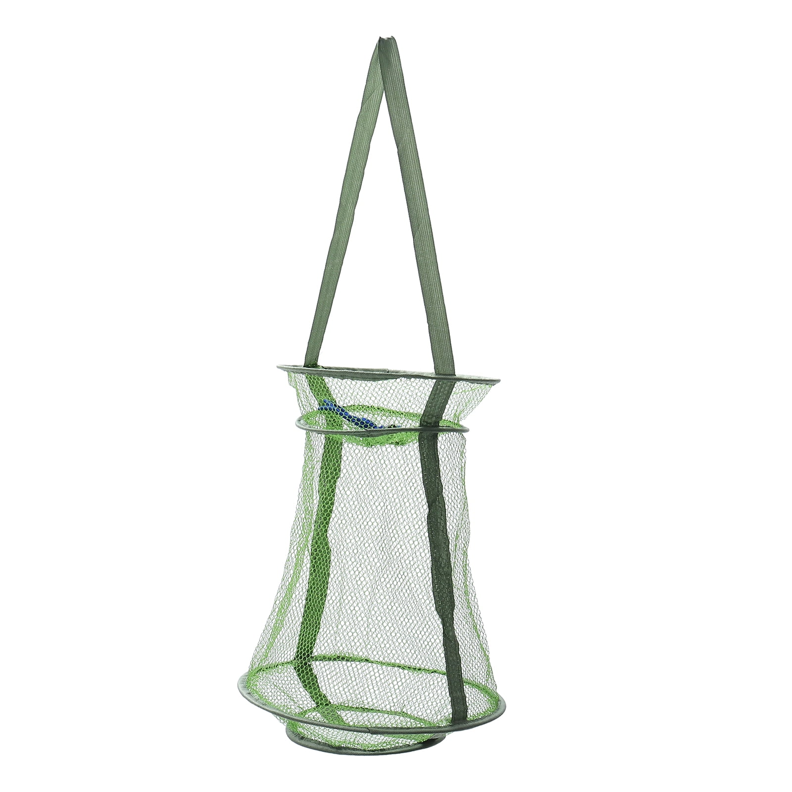 Uxcell 45cm/18" Fishing Keep Net Collapsible Fish Basket Mesh Nylon ...