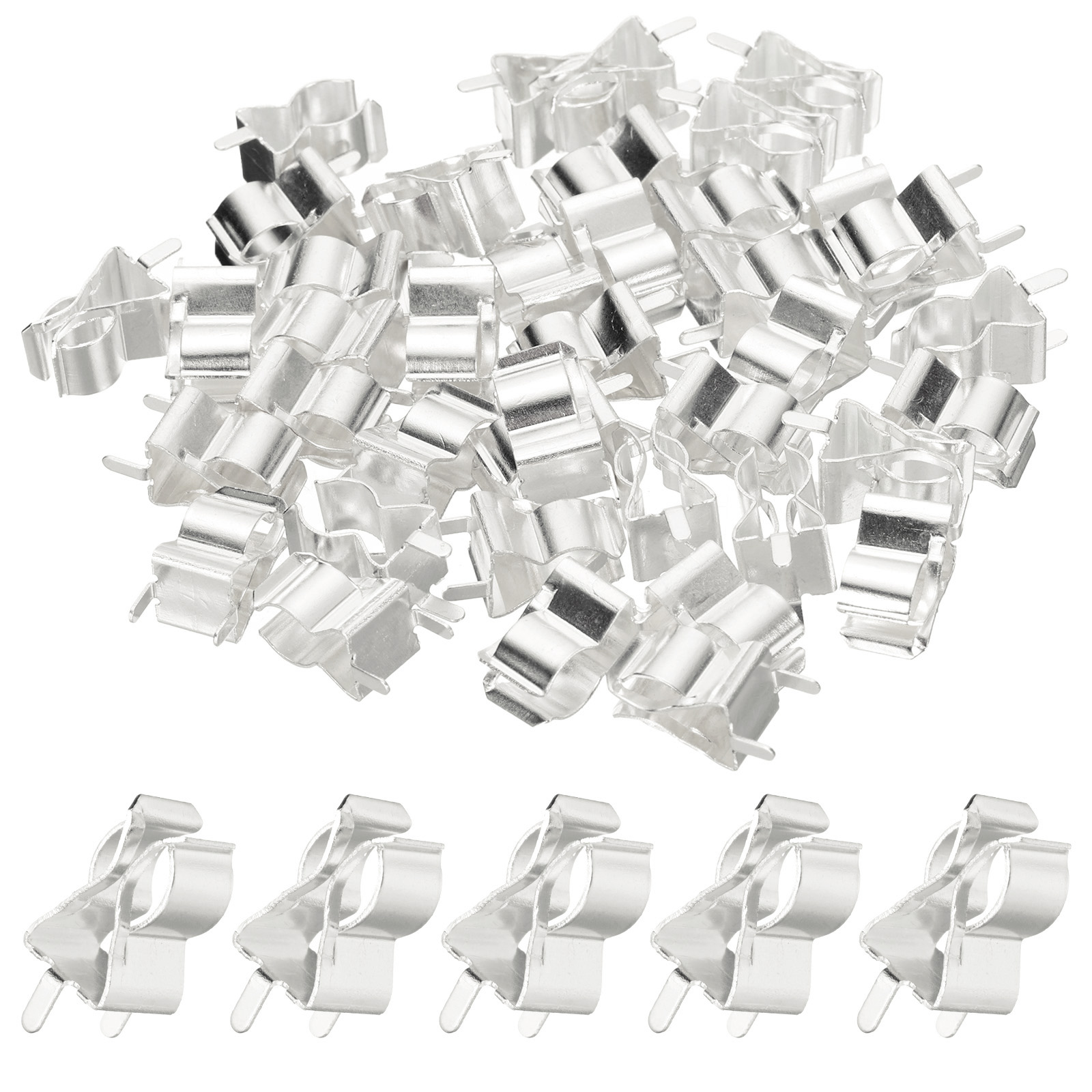 Uxcell 45pcs Fuse Clips for 6x30mm Glass Ceramic Tube Holder Clamps ...