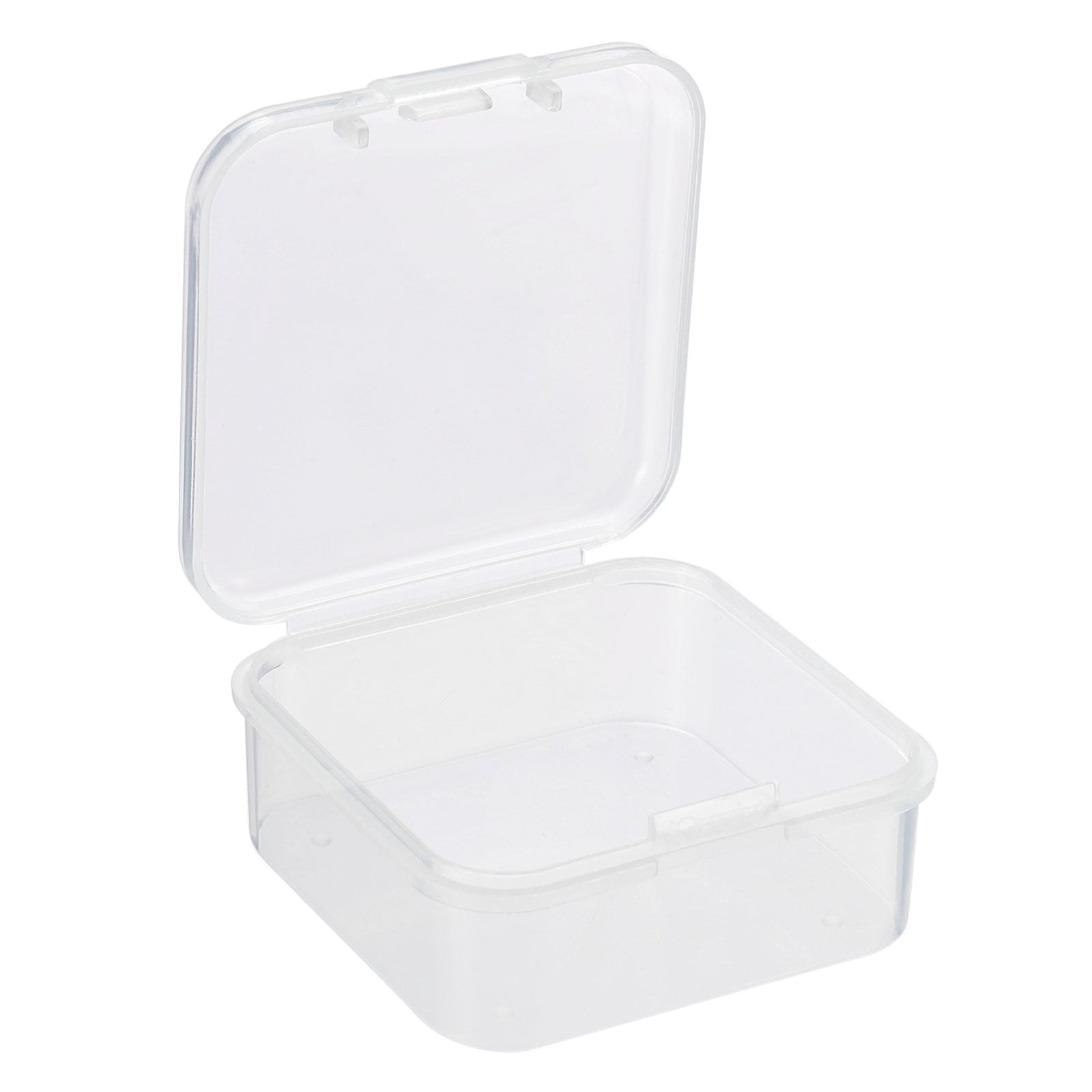 Uxcell 45x20mm Plastic Square Clear Storage Container Box with Lid, 12 ...