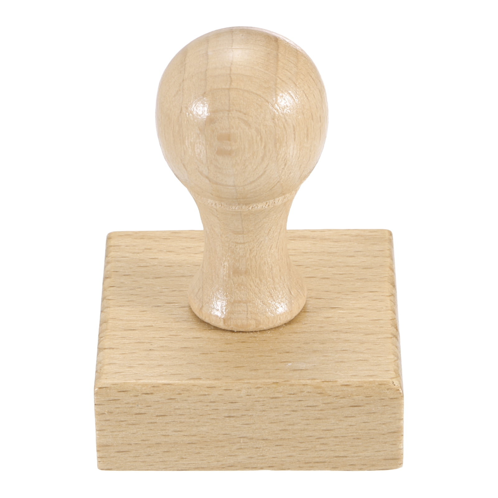 Uxcell 45x45mm Wooden Stamp Round Handle, 1 Pcs Wooden Stamp Mounts ...