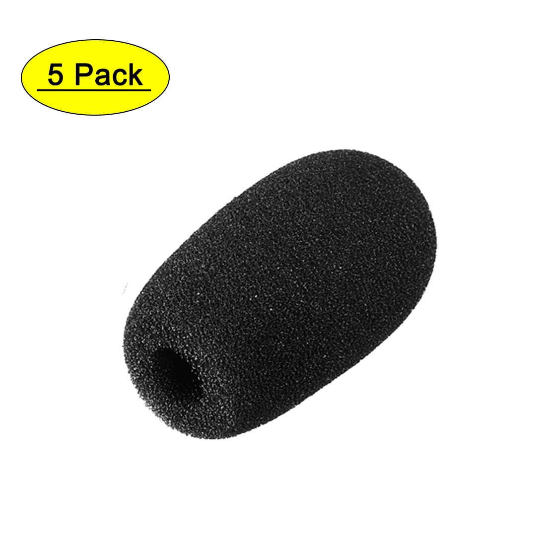 Uxcell 46mm Length Black Mic Cover Headset Windscreen Foam 5 Pack ...