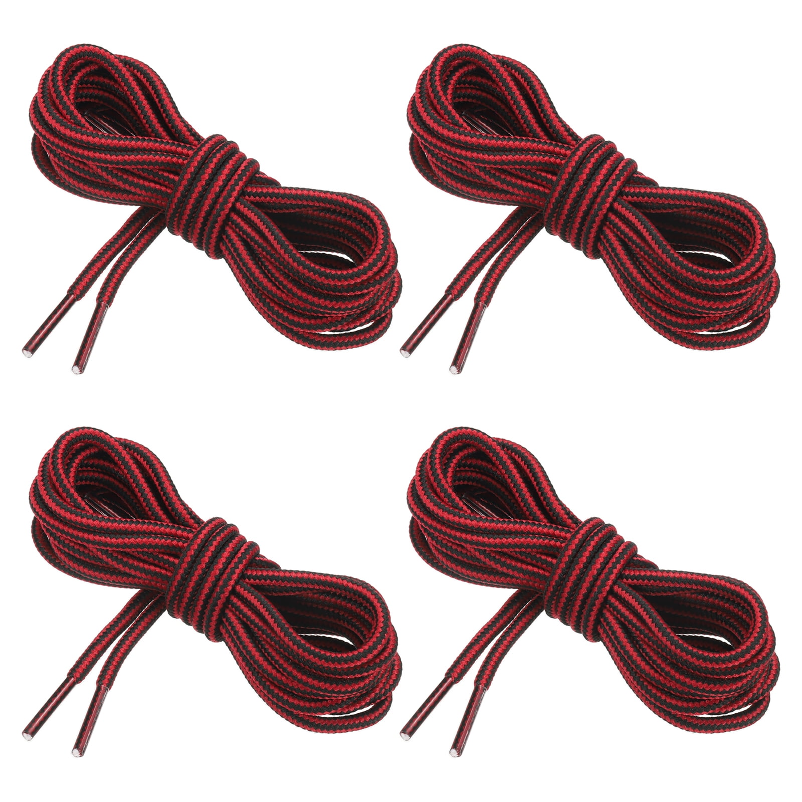 Uxcell 47.2 x 5/32 Inch Dual Colored Round Boot Laces Shoelaces, Black ...