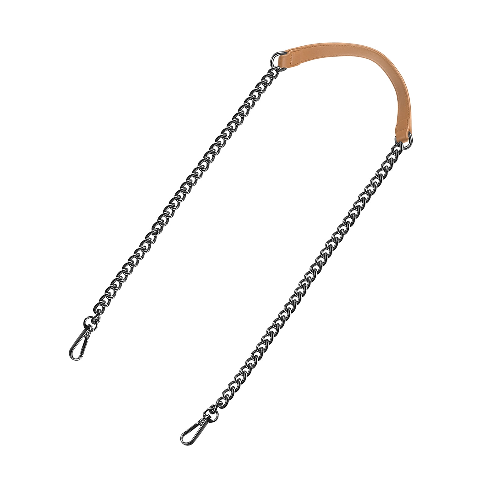 Uxcell 47" Iron Flat Chain Strap Purse Shoulder DIY Replacement(Beige ...
