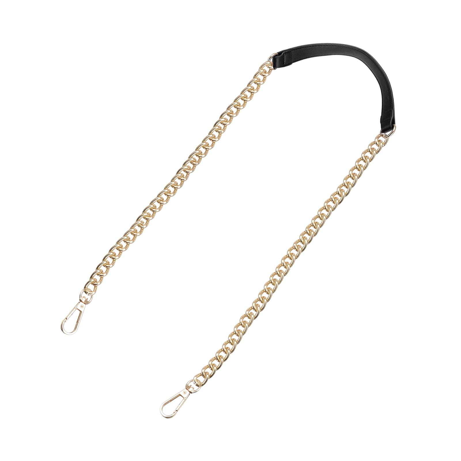 Uxcell 47" Iron Flat Chain Strap Purse Shoulder DIY Replacement(Black ...