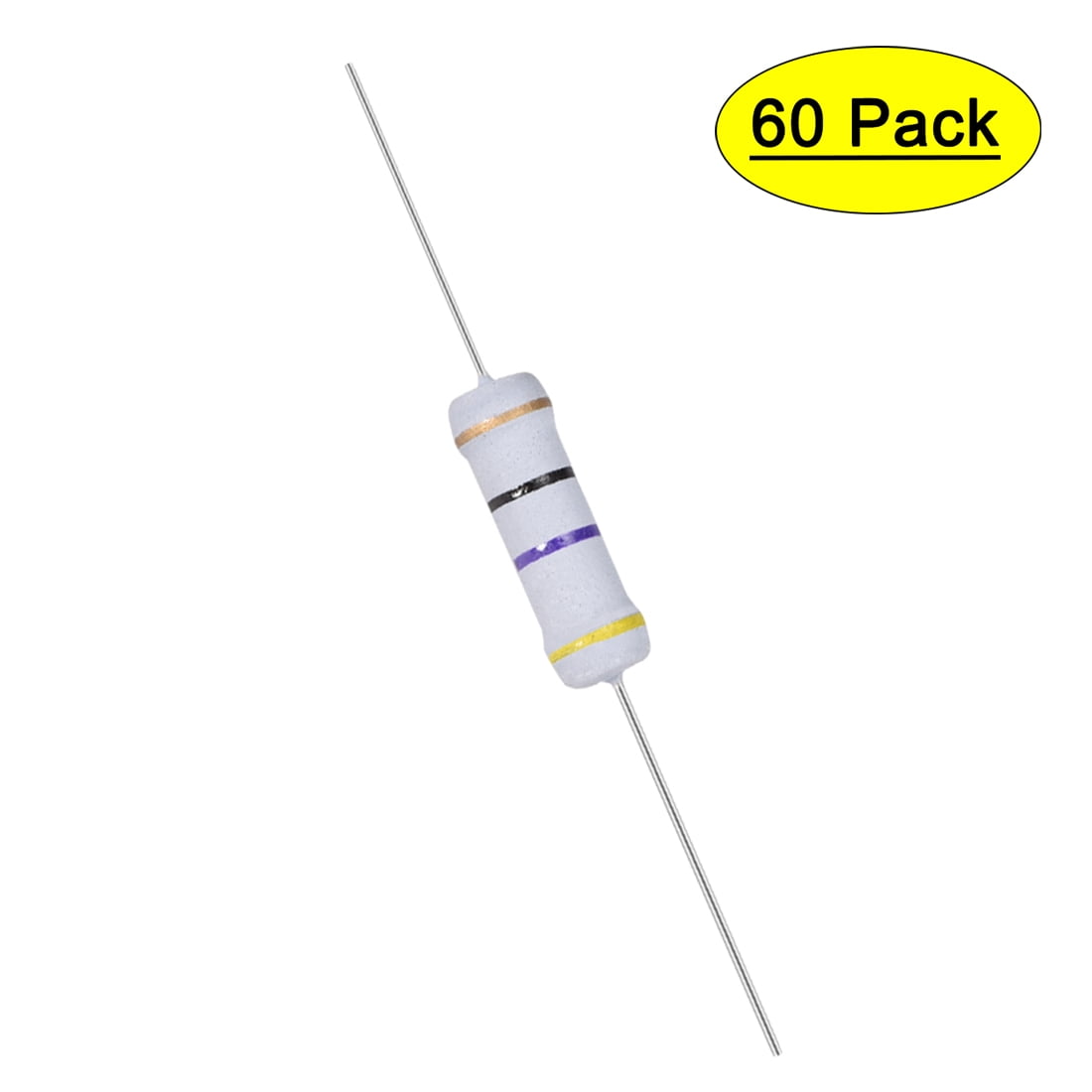Uxcell 47 Ohm 2W ±5% Tolerance Axile Lead Metal Oxide Film Resistor 60 ...