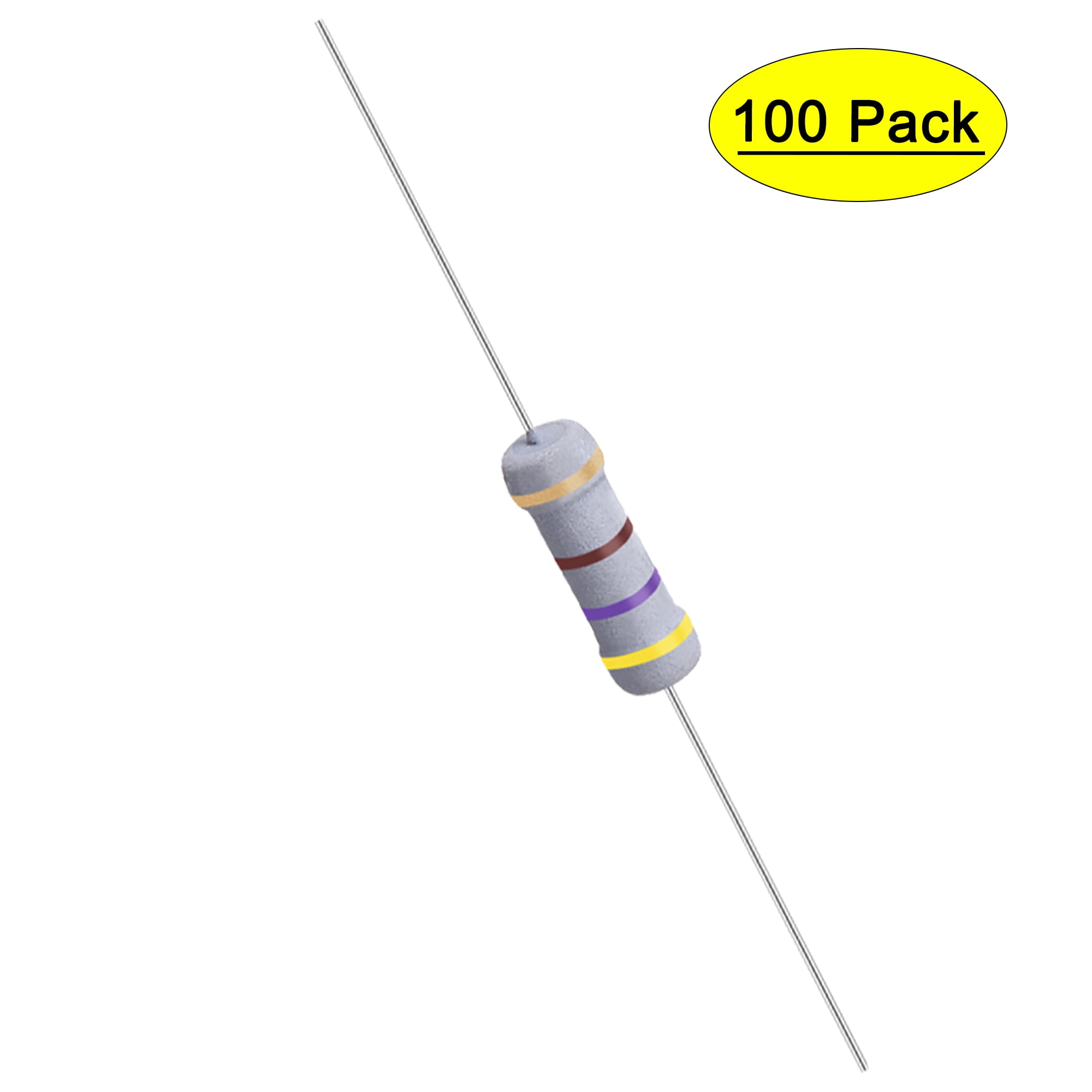 Uxcell 470 Ohm 1W ±5% Tolerance Axile Lead Metal Oxide Film Resistor ...