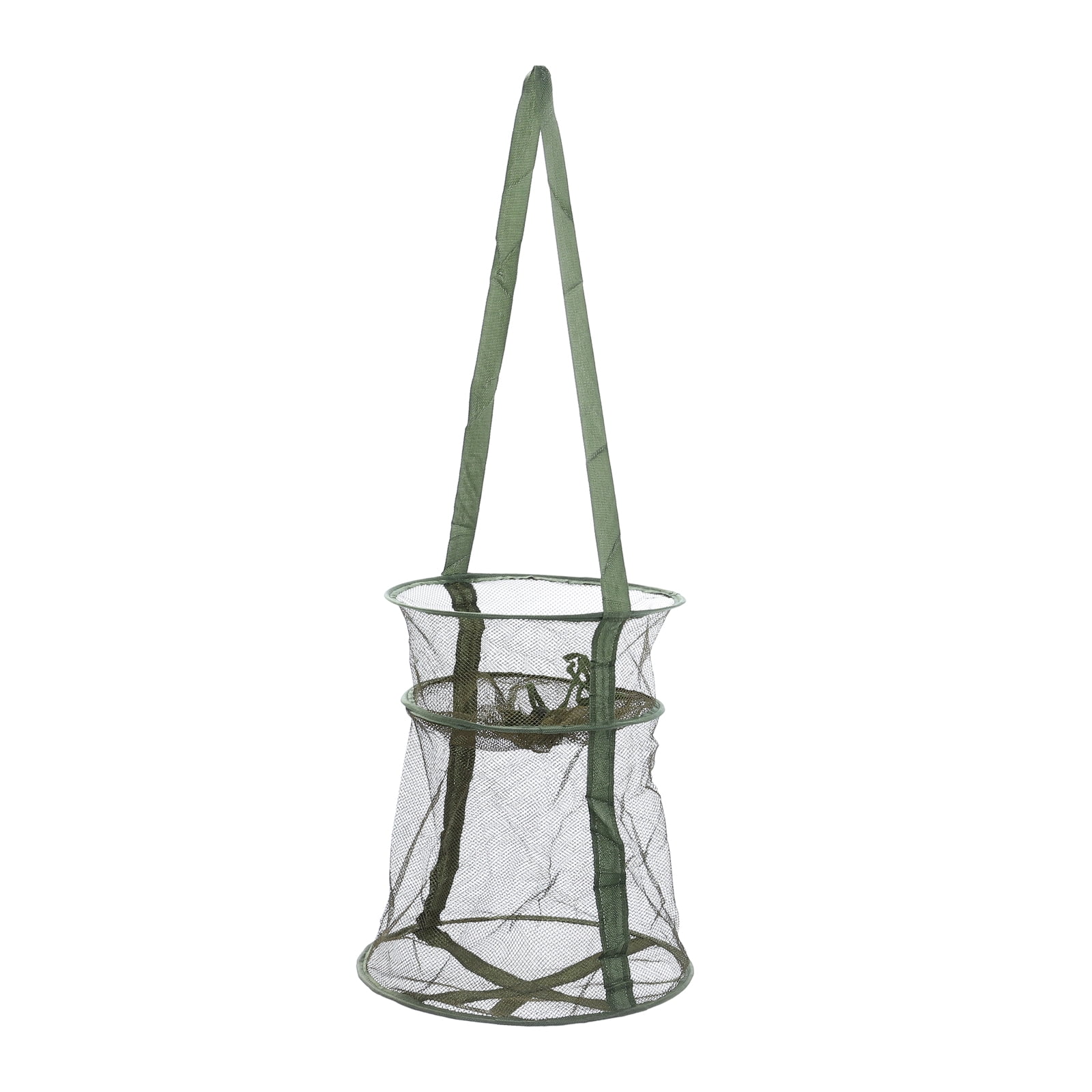 Uxcell 47cm/19" Fishing Keep Net Collapsible Fish Basket Mesh Vase ...