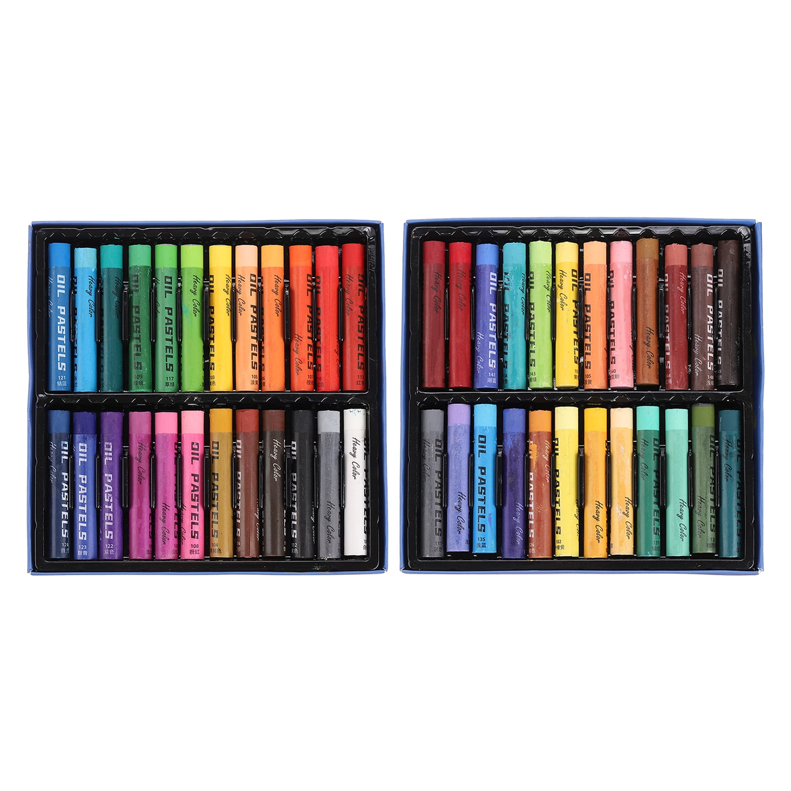 Uxcell 48 Color Oil Pastels, 48 Color Soft Oil Crayons Creamy Pastels ...