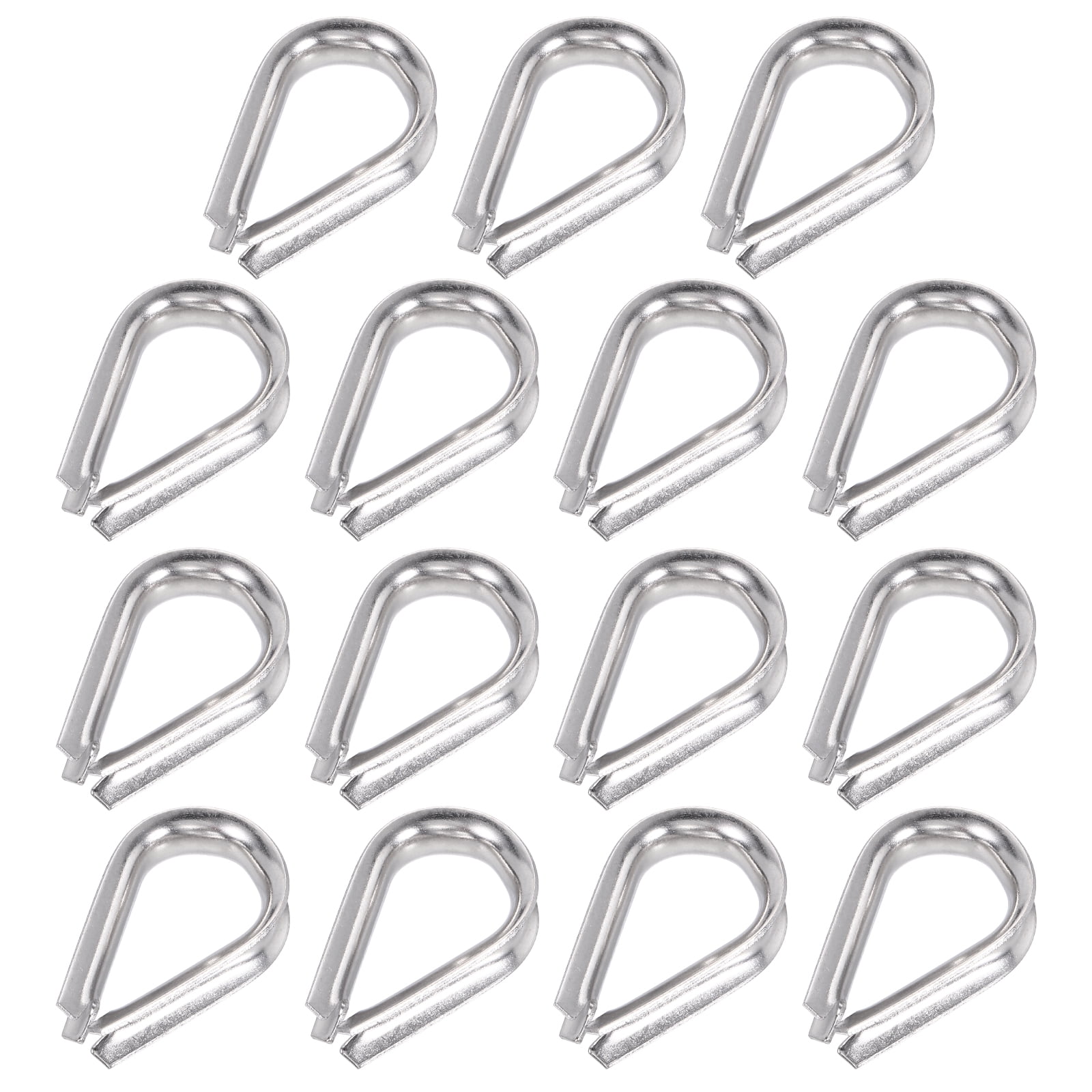 Uxcell 48 Pack Wire Rope Thimble, 1/4" M6 Stainless Steel Thimble for 1 ...