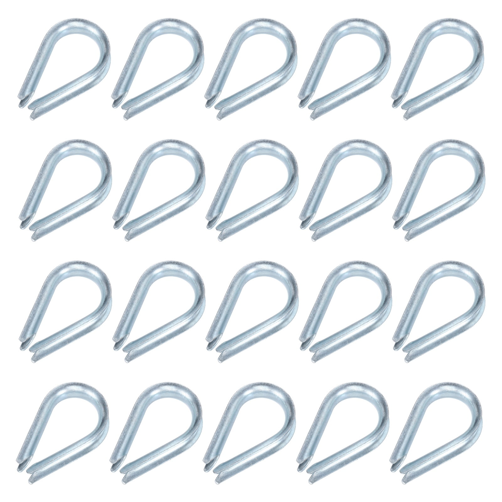 Uxcell 48 Pack Wire Rope Thimble, 15/32" M12 Carbon Steel Thimble for ...