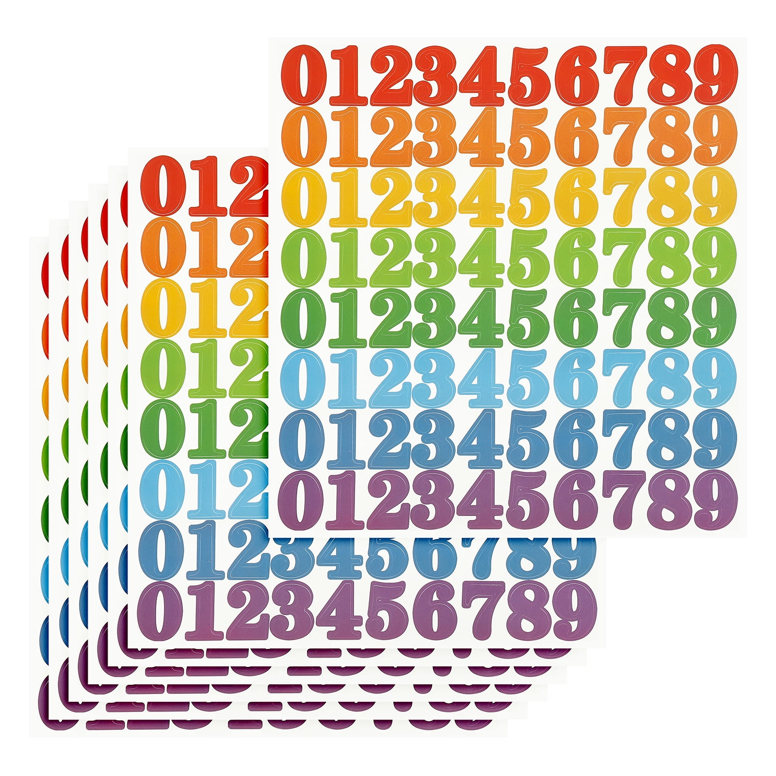 Uxcell 480 Pcs 6 Sheets Mailbox Numbers, 1 Inch Waterproof Vinyl ...