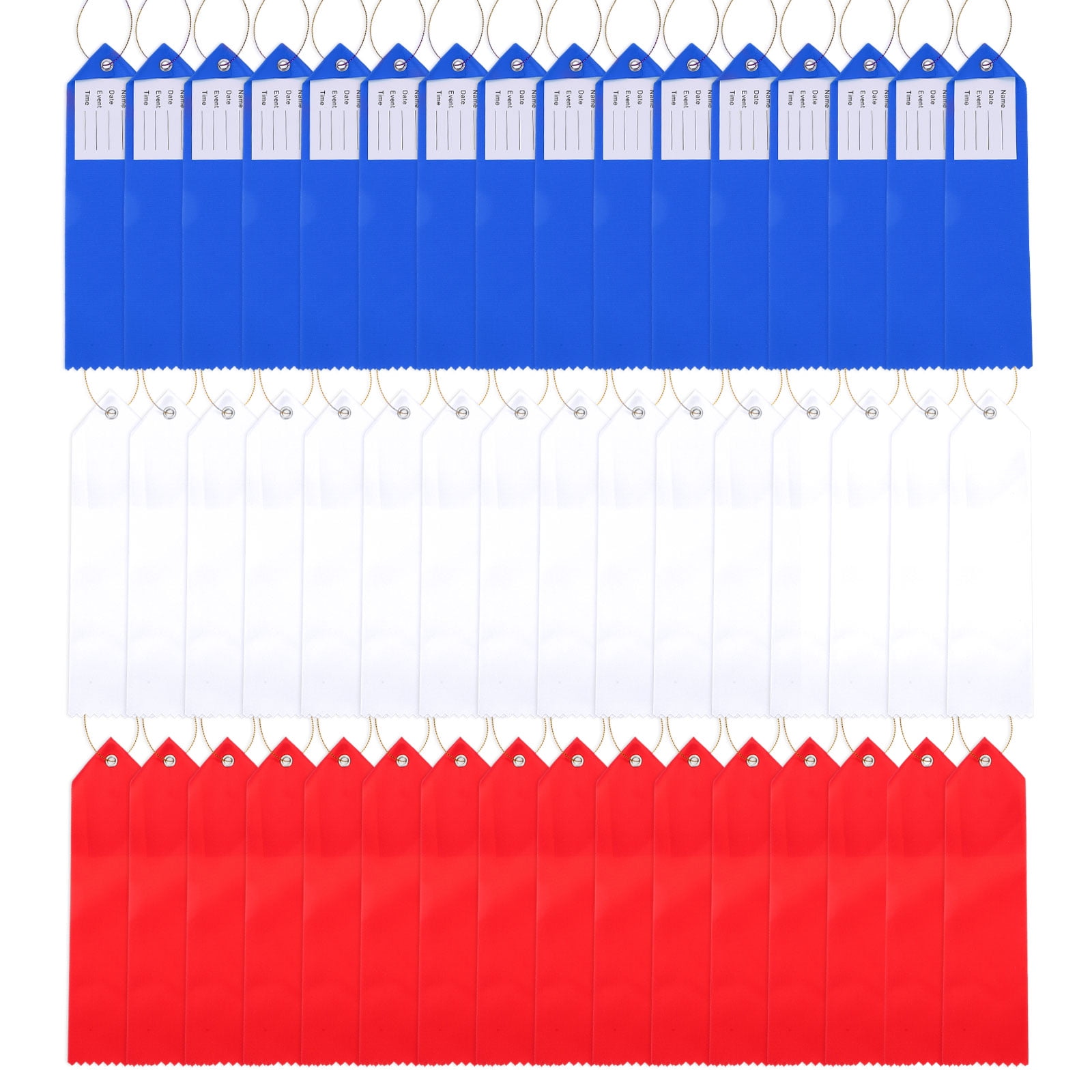 Uxcell 48Pcs Award Ribbons, 8" x 2" Blank Badge Ribbons for Competition ...