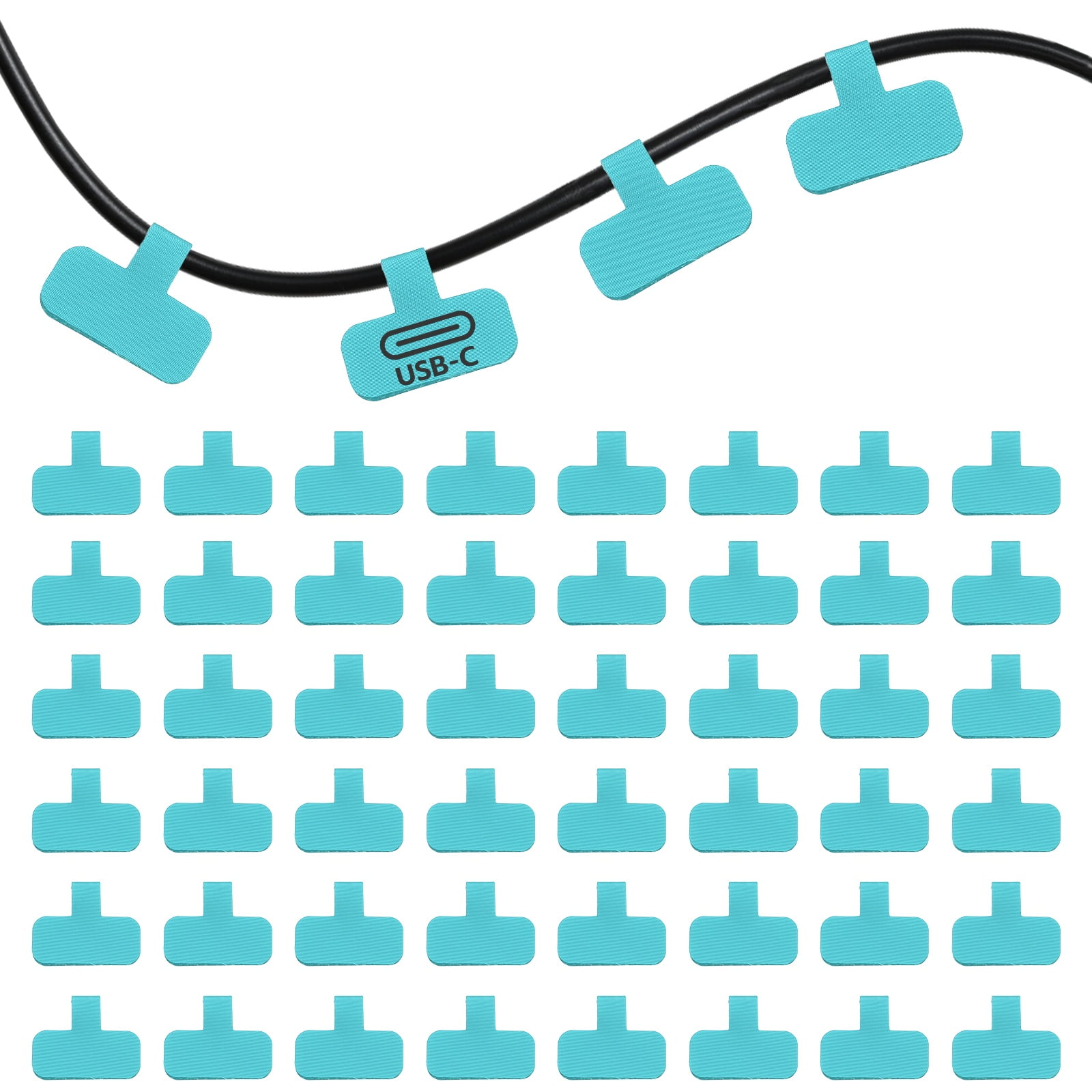 Uxcell 48Pcs Cable Labels Tags, 2.4" Write on Wire Tags Cord Labels ...