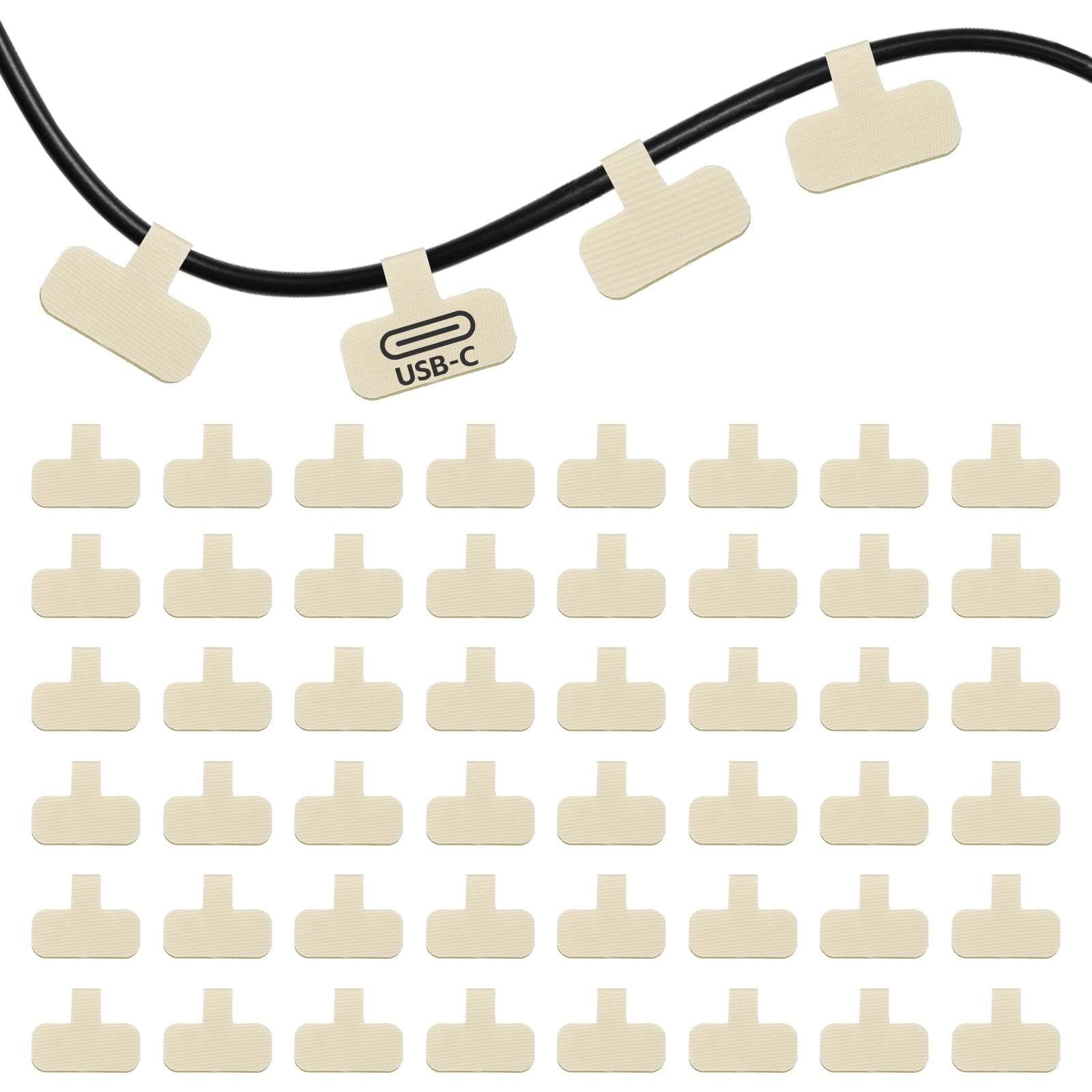 Uxcell 48Pcs Cable Labels Tags, 2.4" Write on Wire Tags Cord Labels ...
