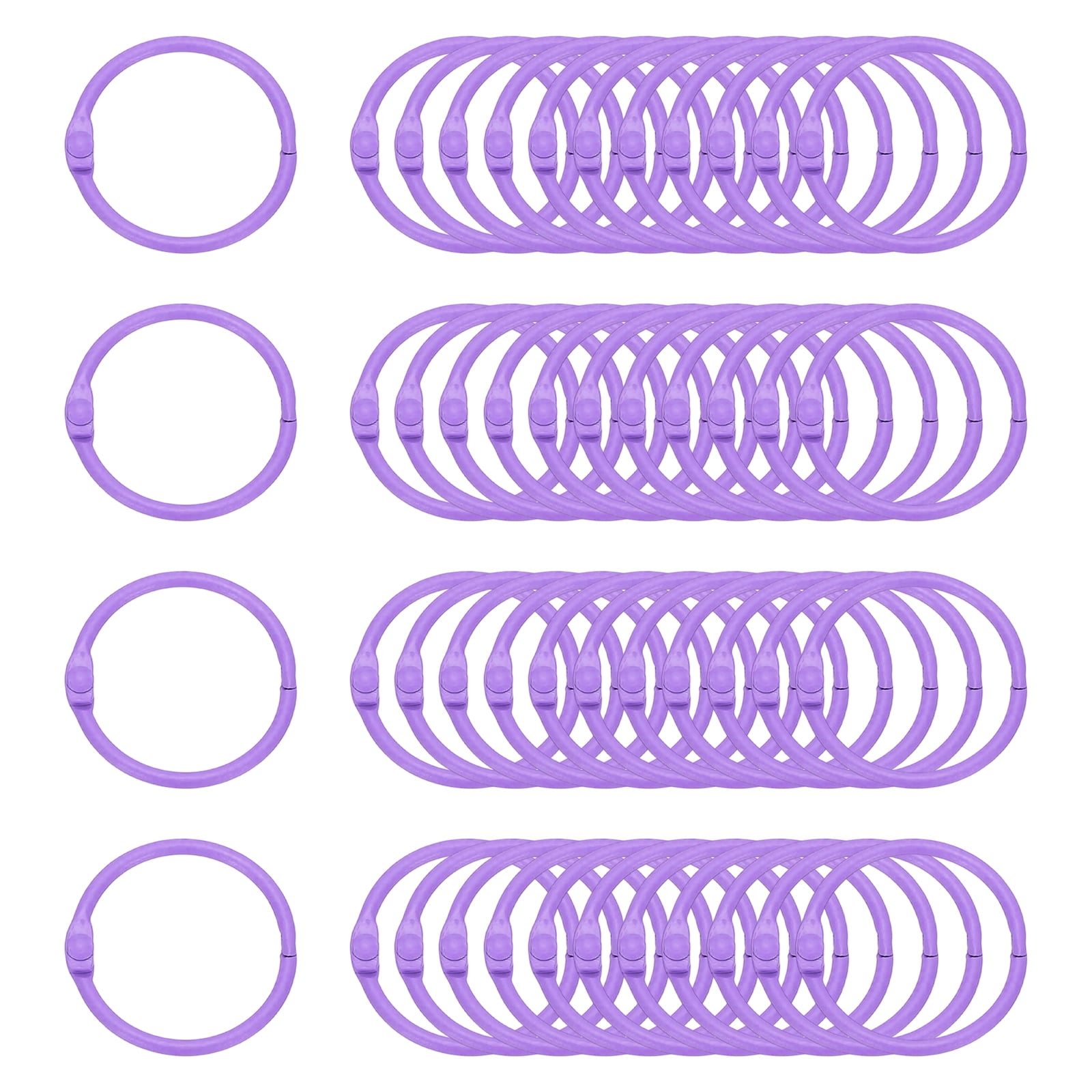 Uxcell 48Pcs Loose Leaf Binder Rings, 1.2 Inch Metal Open Card Rings ...