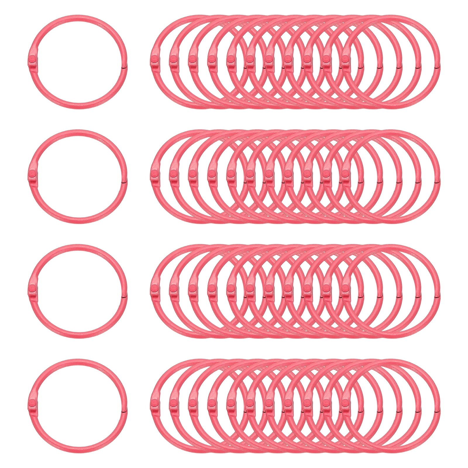 Uxcell 48Pcs Loose Leaf Binder Rings, 1.78 Inch Metal Open Card Rings ...