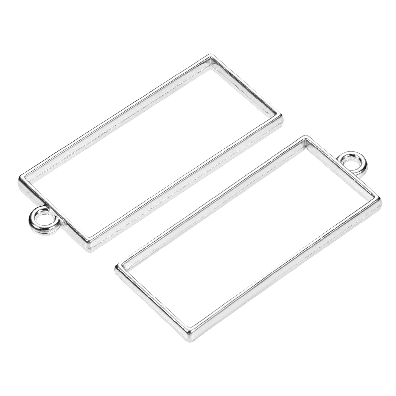 Uxcell 48x20mm Rectangle Hollow Resin Pendants Frames for DIY Crafts ...