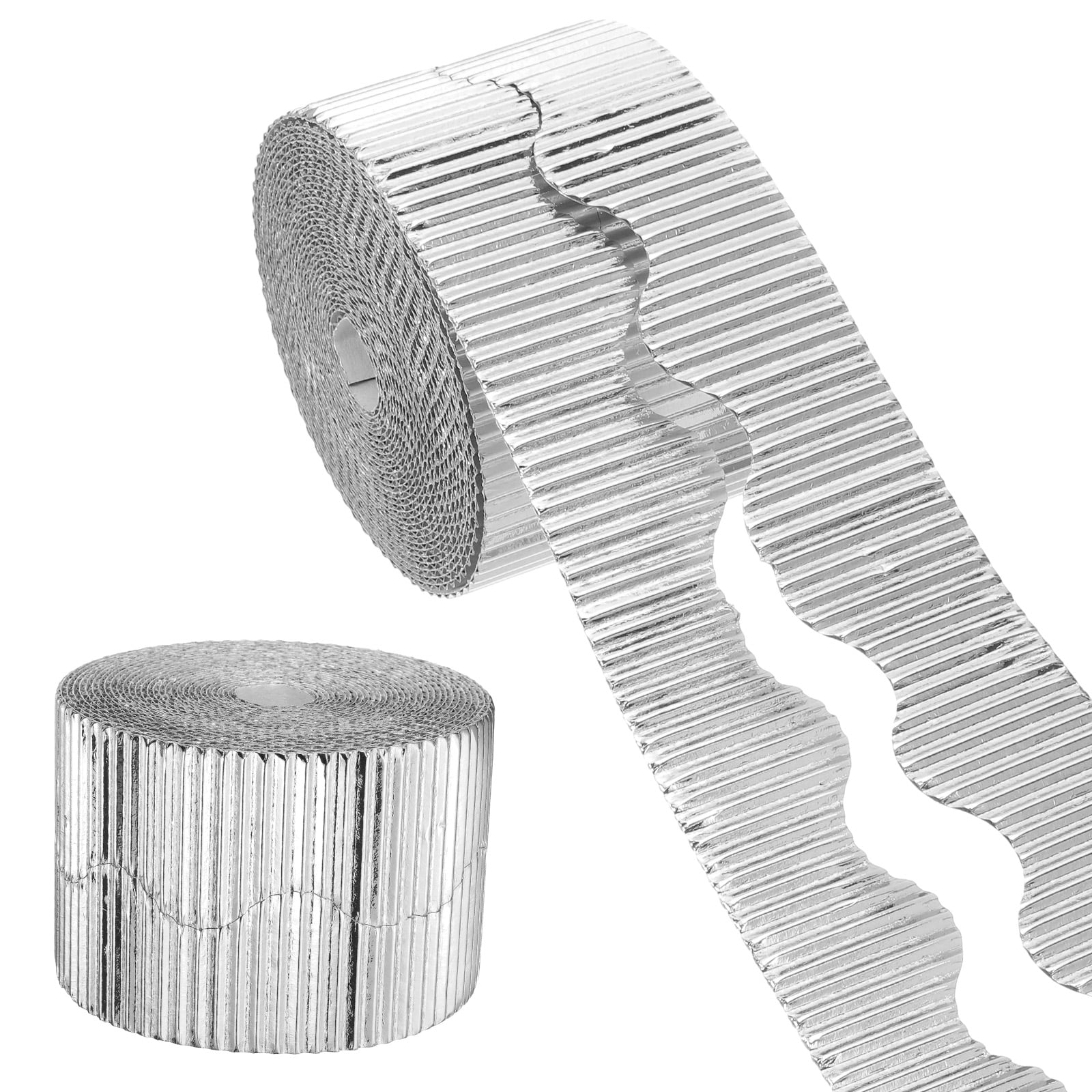 Uxcell 49.2ft Bulletin Board Border, Corrugated Paper Decorative Wavy ...