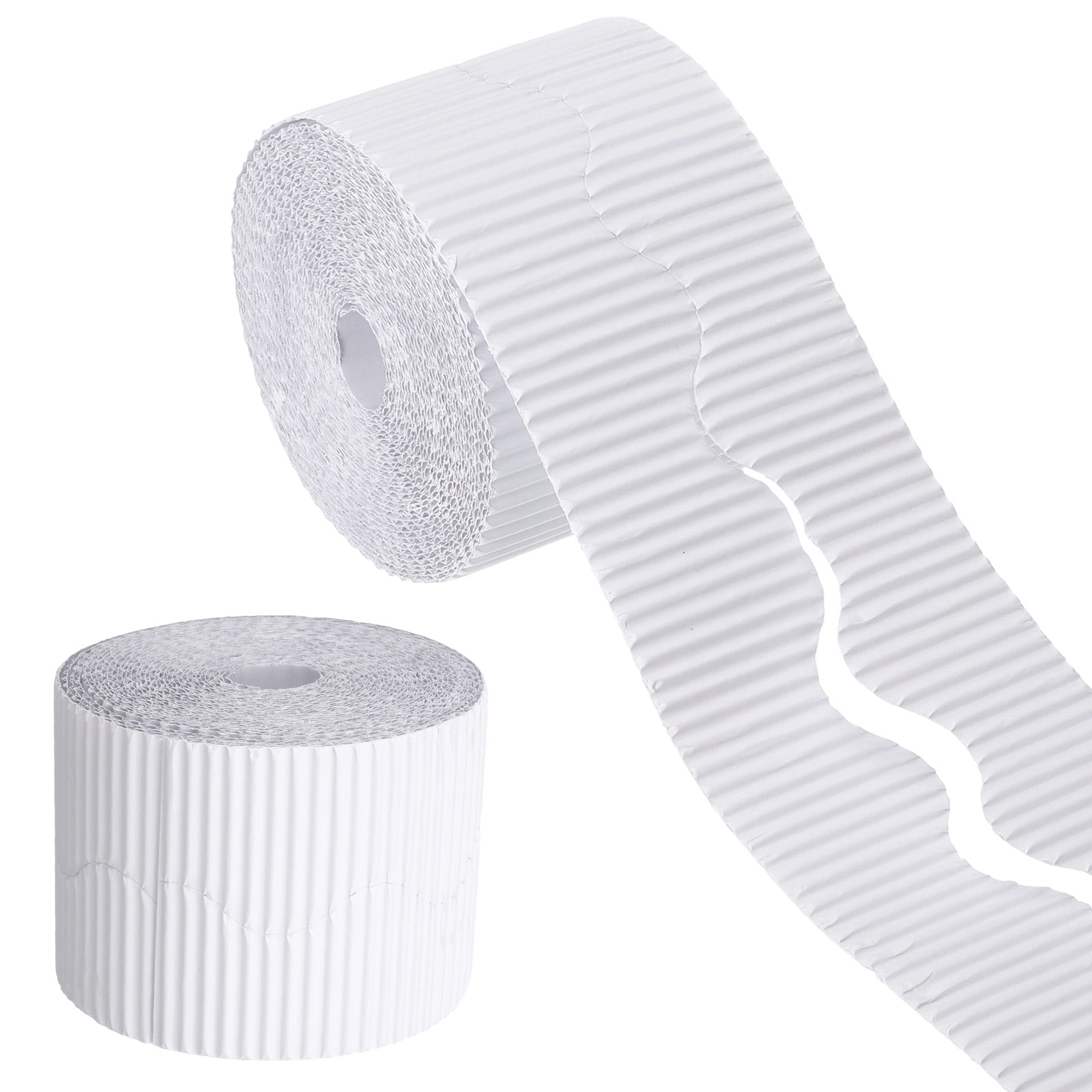 Uxcell 49.2ft Bulletin Board Border, Corrugated Paper Decorative Wavy ...