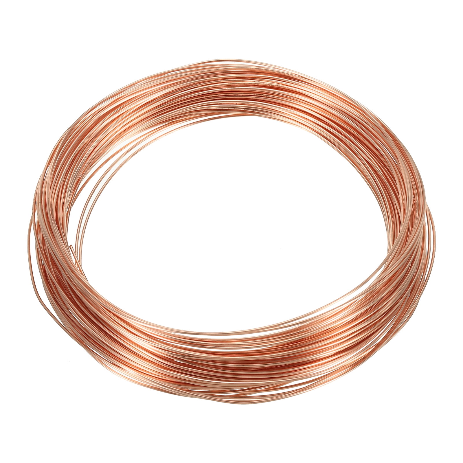 Uxcell 49 Feet Solid Bare Copper Wire 21 Gauge 99.9% Pure Copper Wire 0 ...