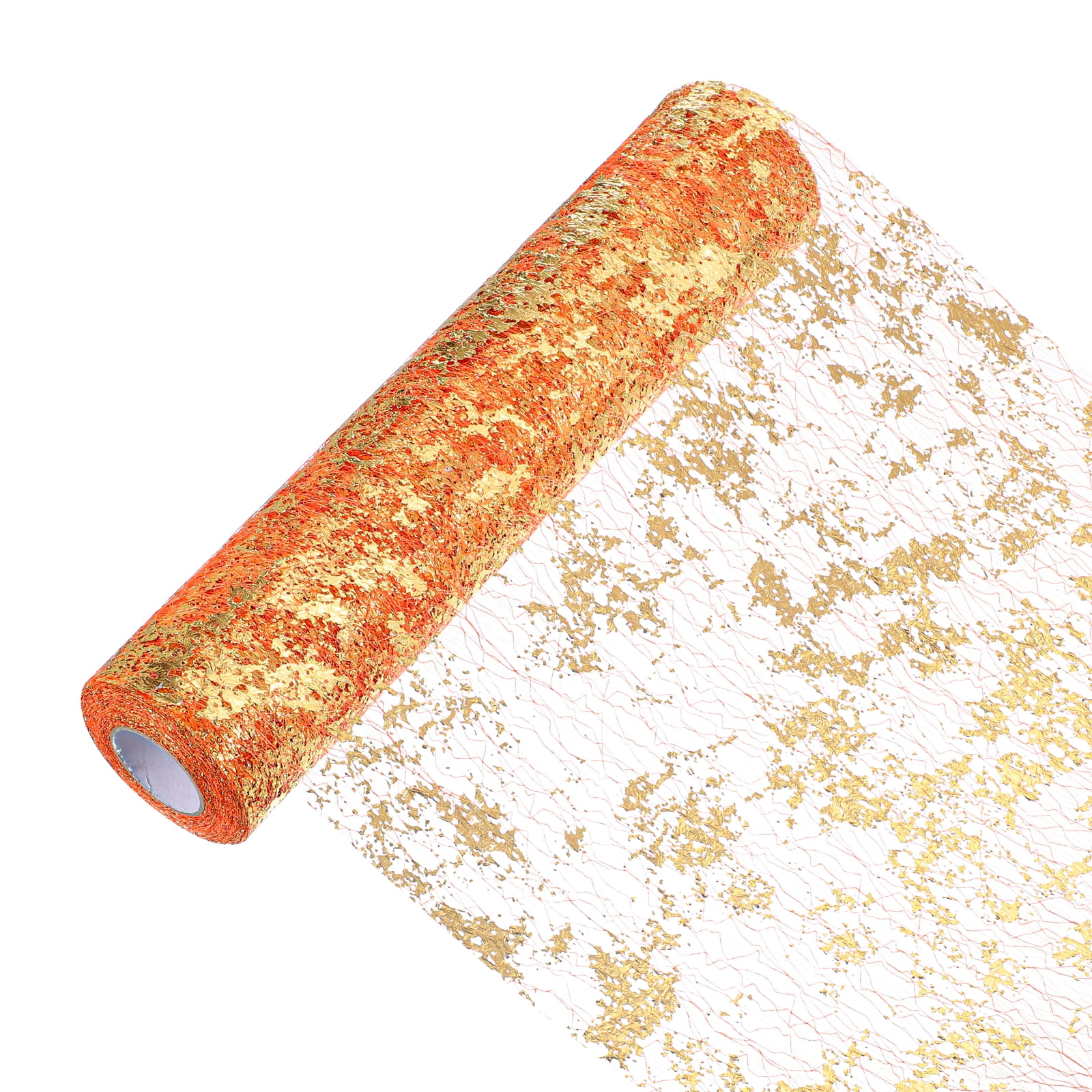 Uxcell 49 Feet Table Runner, Sequin Gold Foil Thin Mesh Metallic Table ...