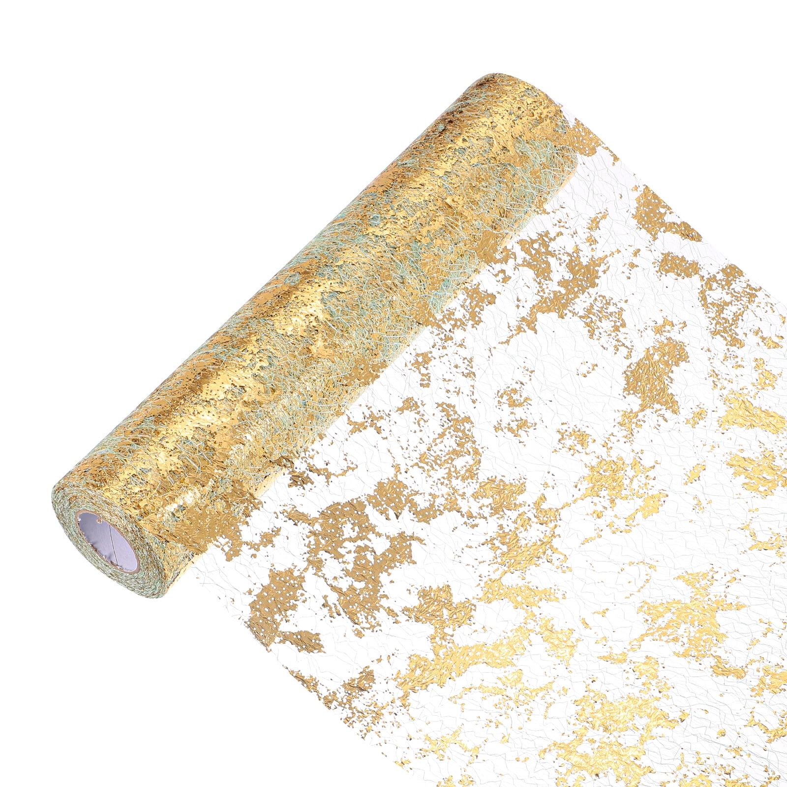 Uxcell 49 Feet Table Runner, Sequin Gold Foil Thin Mesh Metallic Table ...