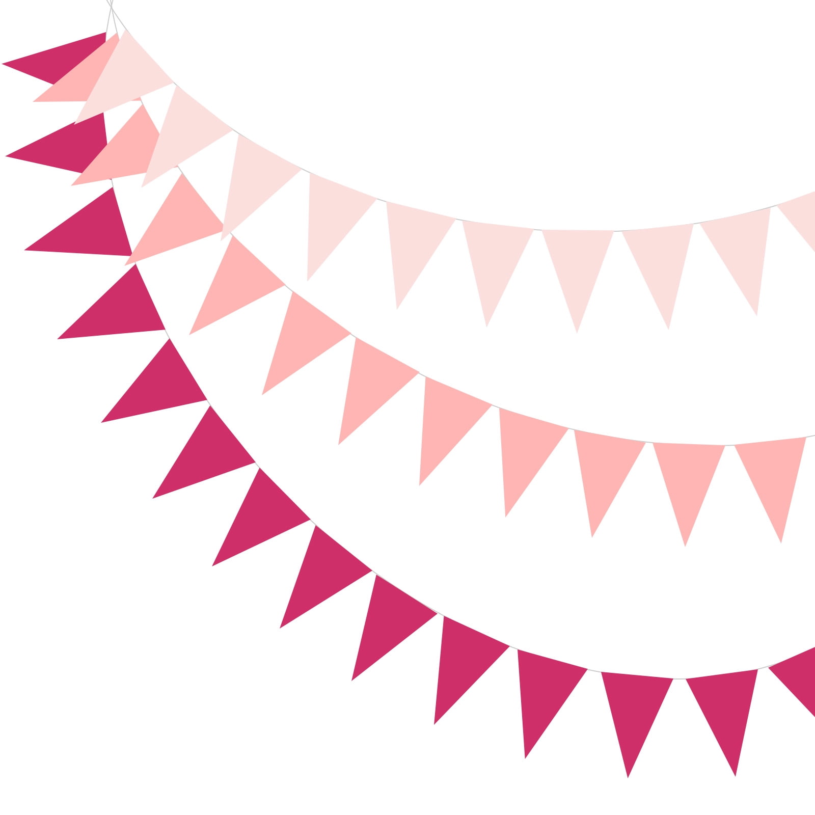 Uxcell 49ft Pennant Banner Flags, Felt Fabric Pennant Flags for ...
