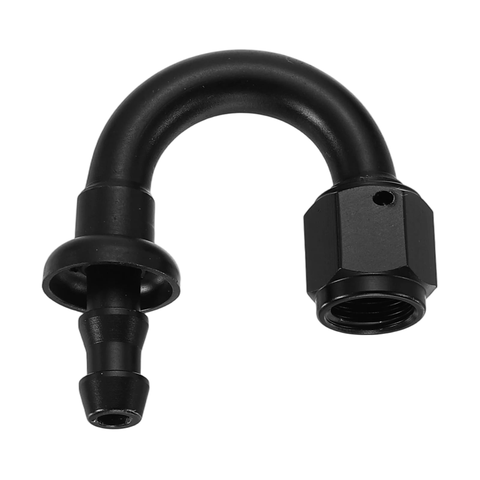 Uxcell 4AN 180 Degree Straight Push Lock Hose Fitting End Aluminum ...