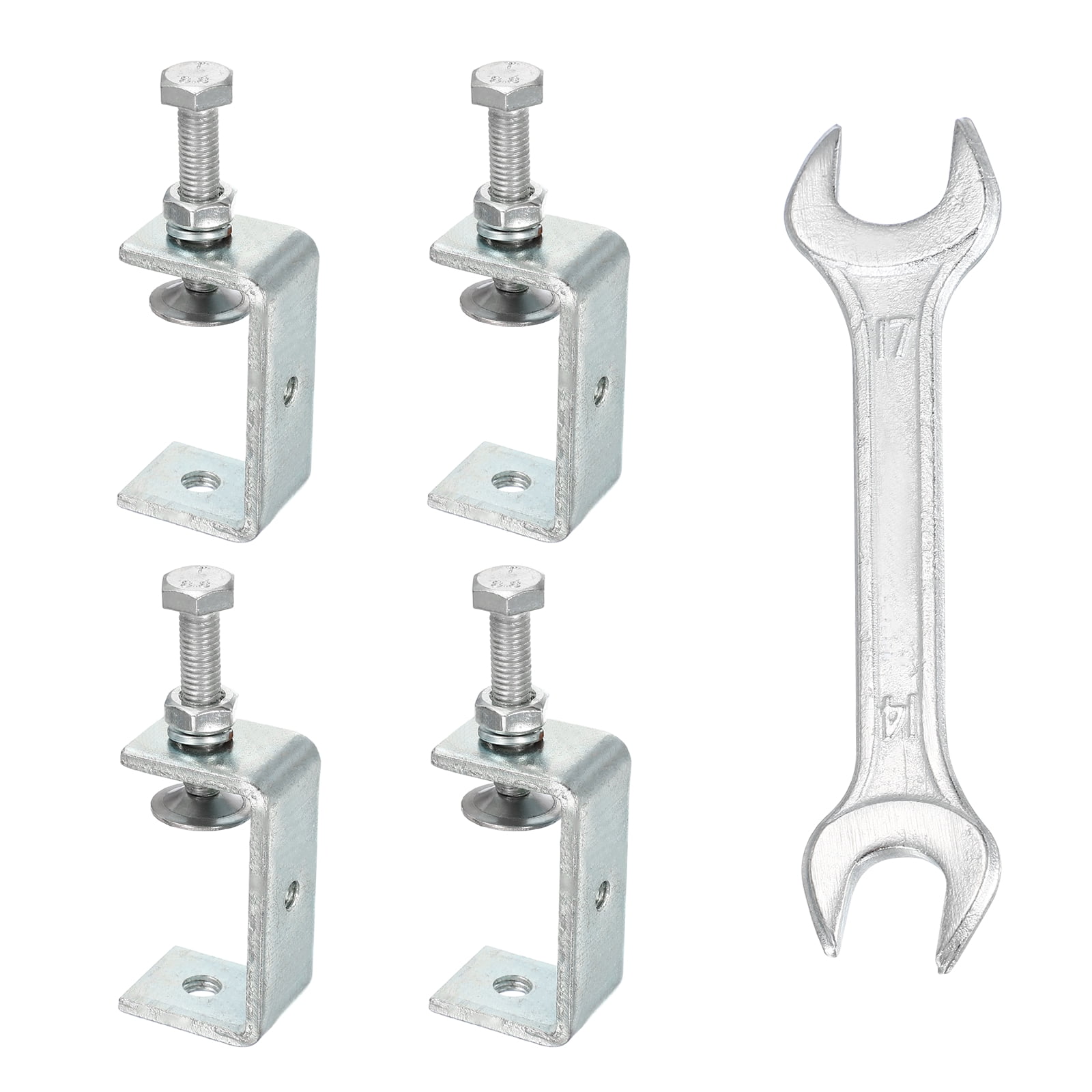 Uxcell 4PCS Carbon Steel C Clamps Mini 2-1/2" (65mm) Wide Jaw Opening ...