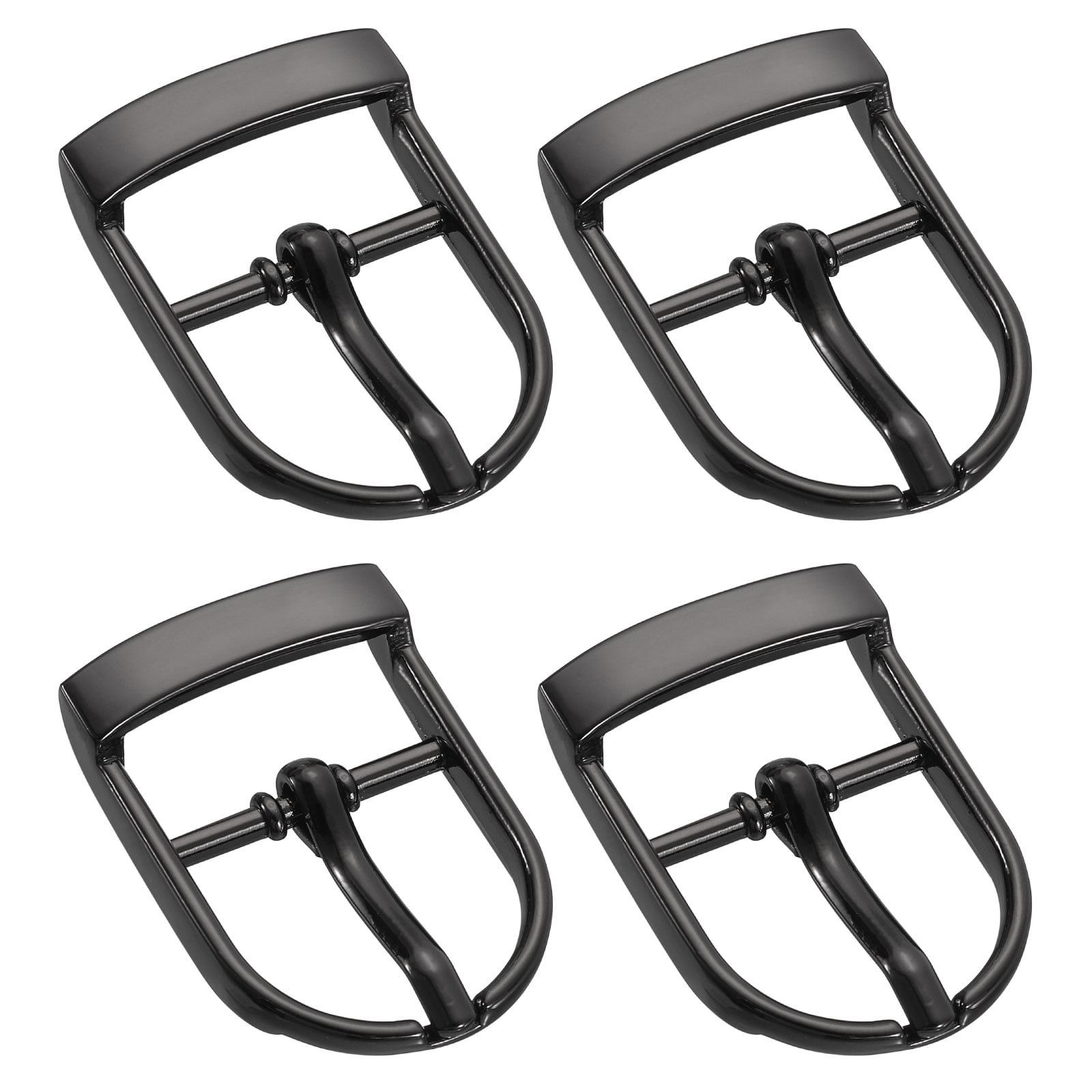 Uxcell 4Pack 0.75" Single Prong Belt Buckle Black Center Bar Buckles ...