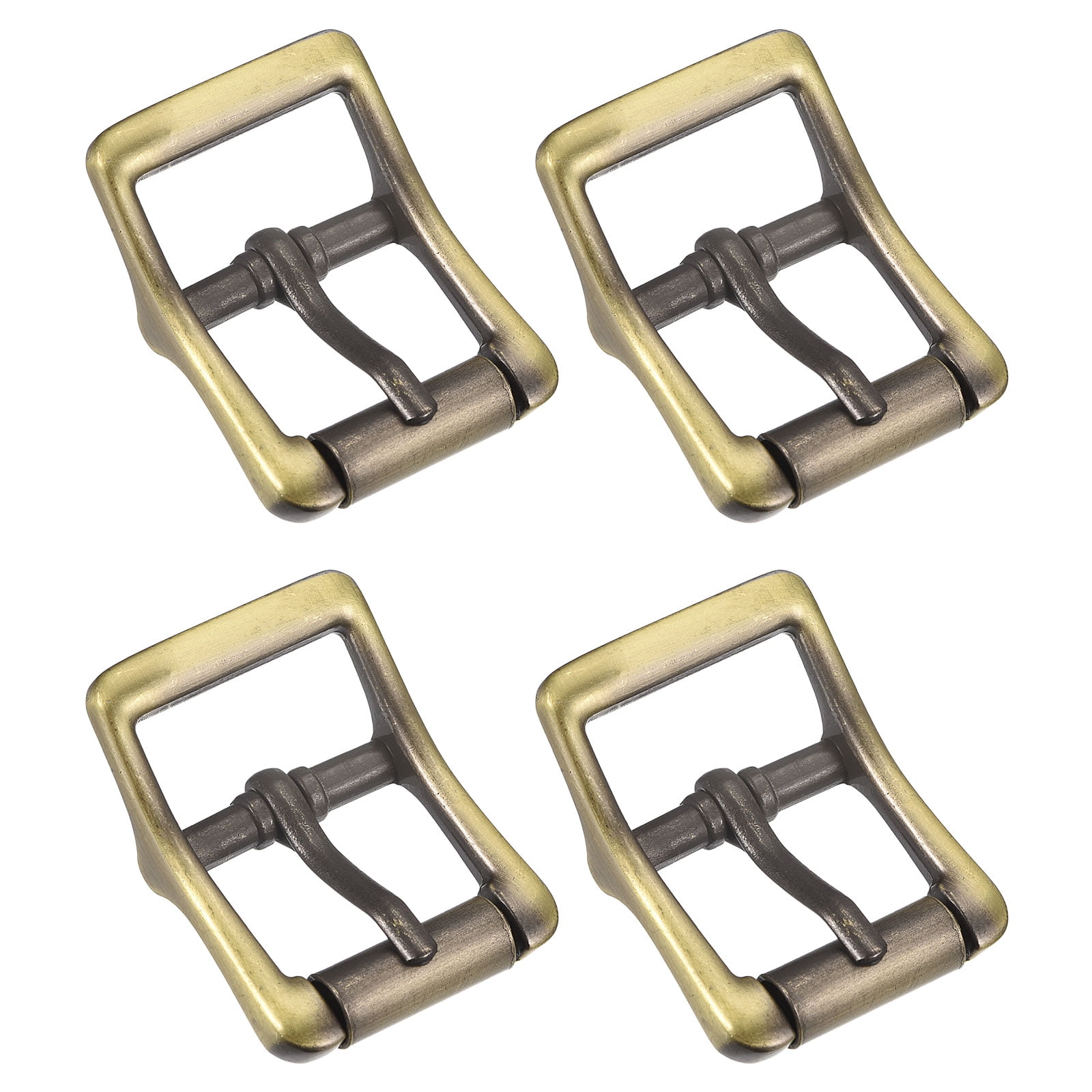 Uxcell 4Pack 0.87" Single Prong Belt Buckle Square Center Bar Buckles ...