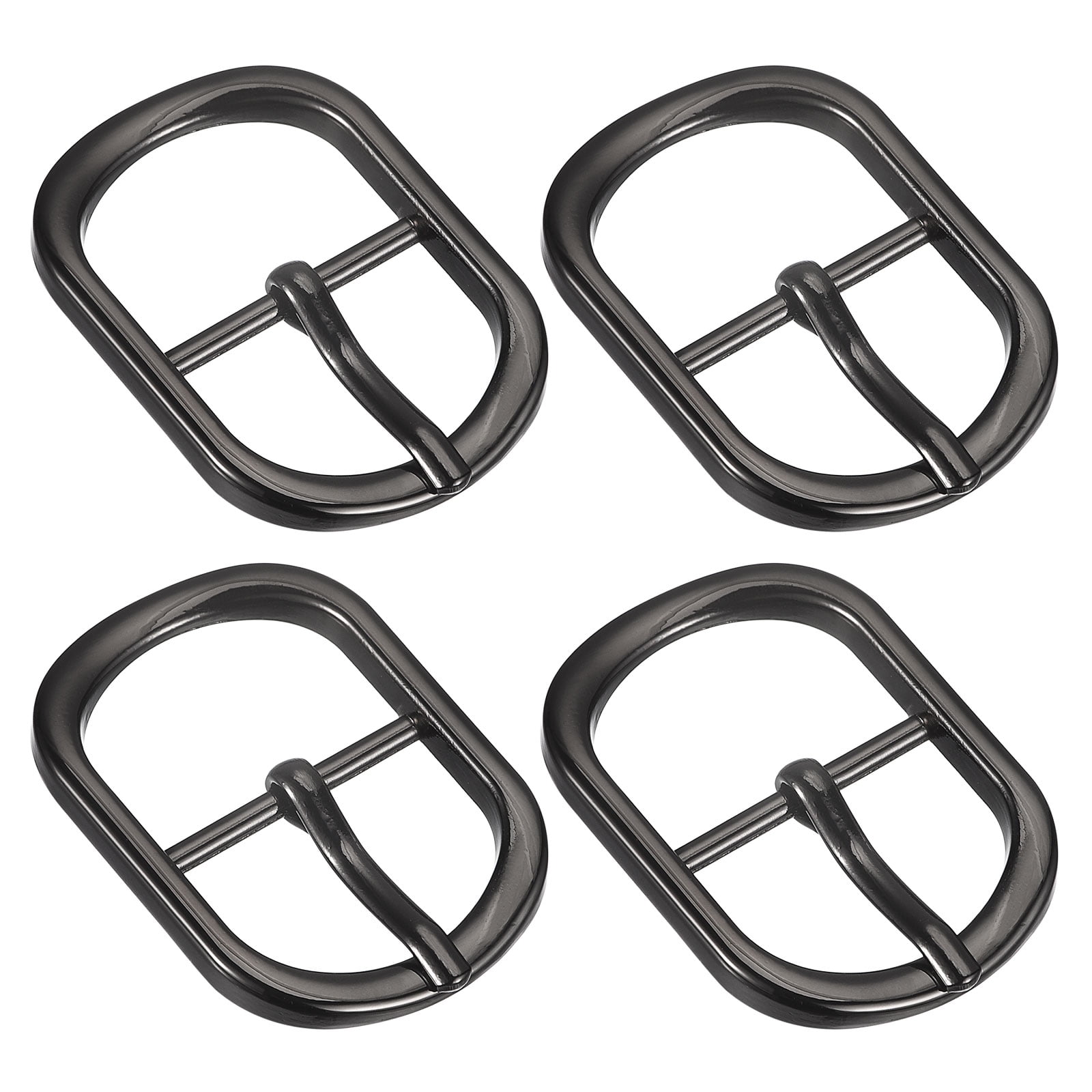 Uxcell 4Pack 0.94" Single Prong Belt Buckle Oval Center Bar Buckles for ...