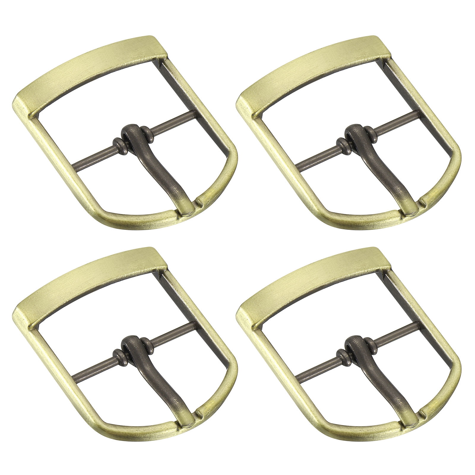 Uxcell 4Pack 0.98" Single Prong Belt Buckle Oval Center Bar Buckles for ...