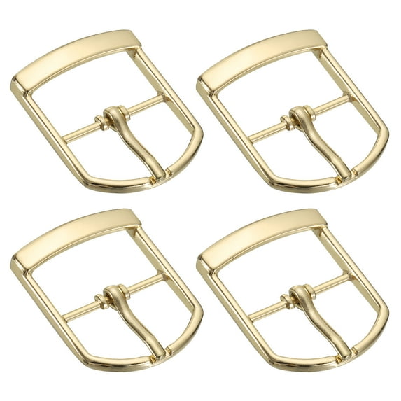 Uxcell 4Pack 0.98" Single Prong Belt Buckle Oval Center Bar Buckles for ...